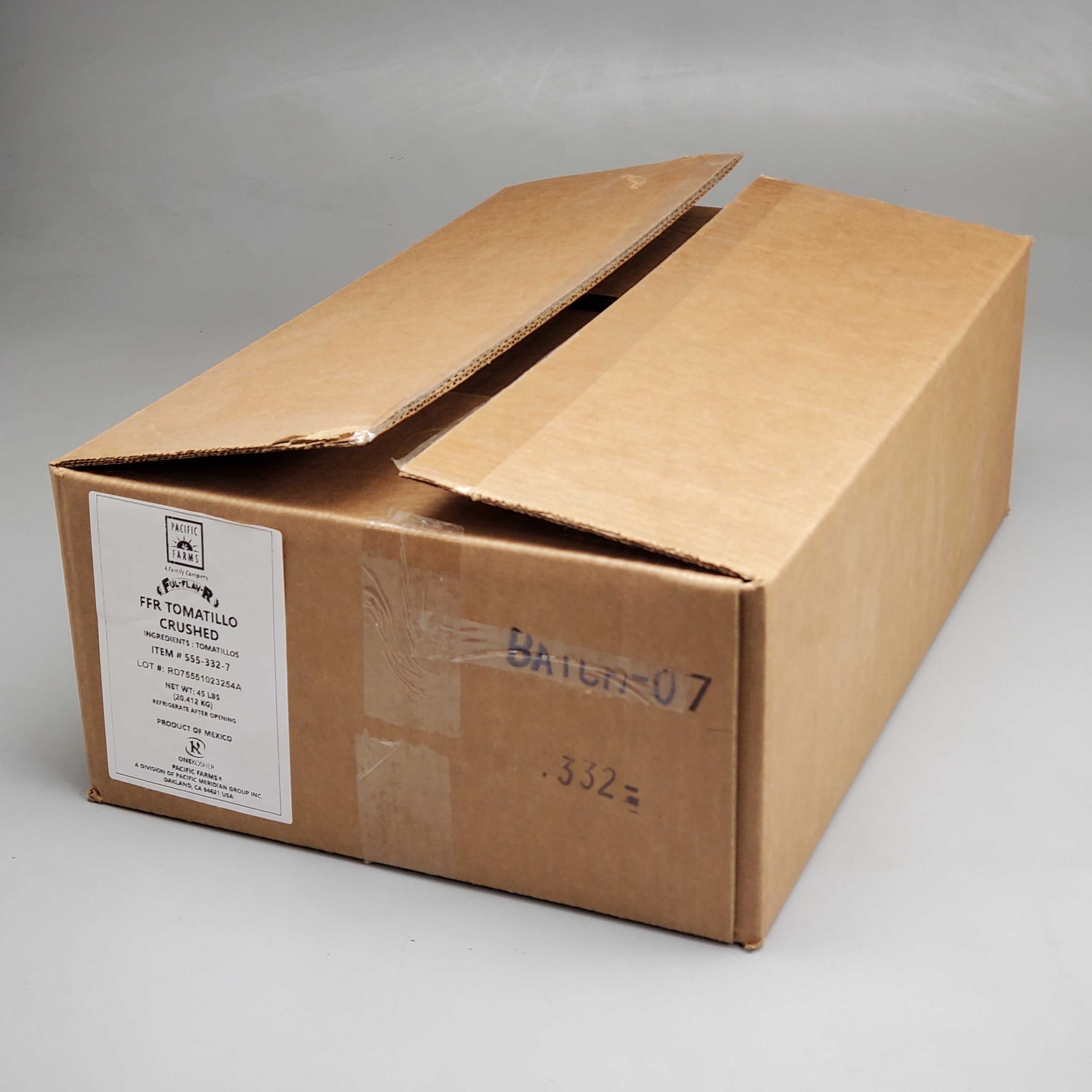 PACIFIC FARMS (45 POUNDS) Ful-Flav-R Tomatillo Crushed 555-332-7 BB 01 – PayWut