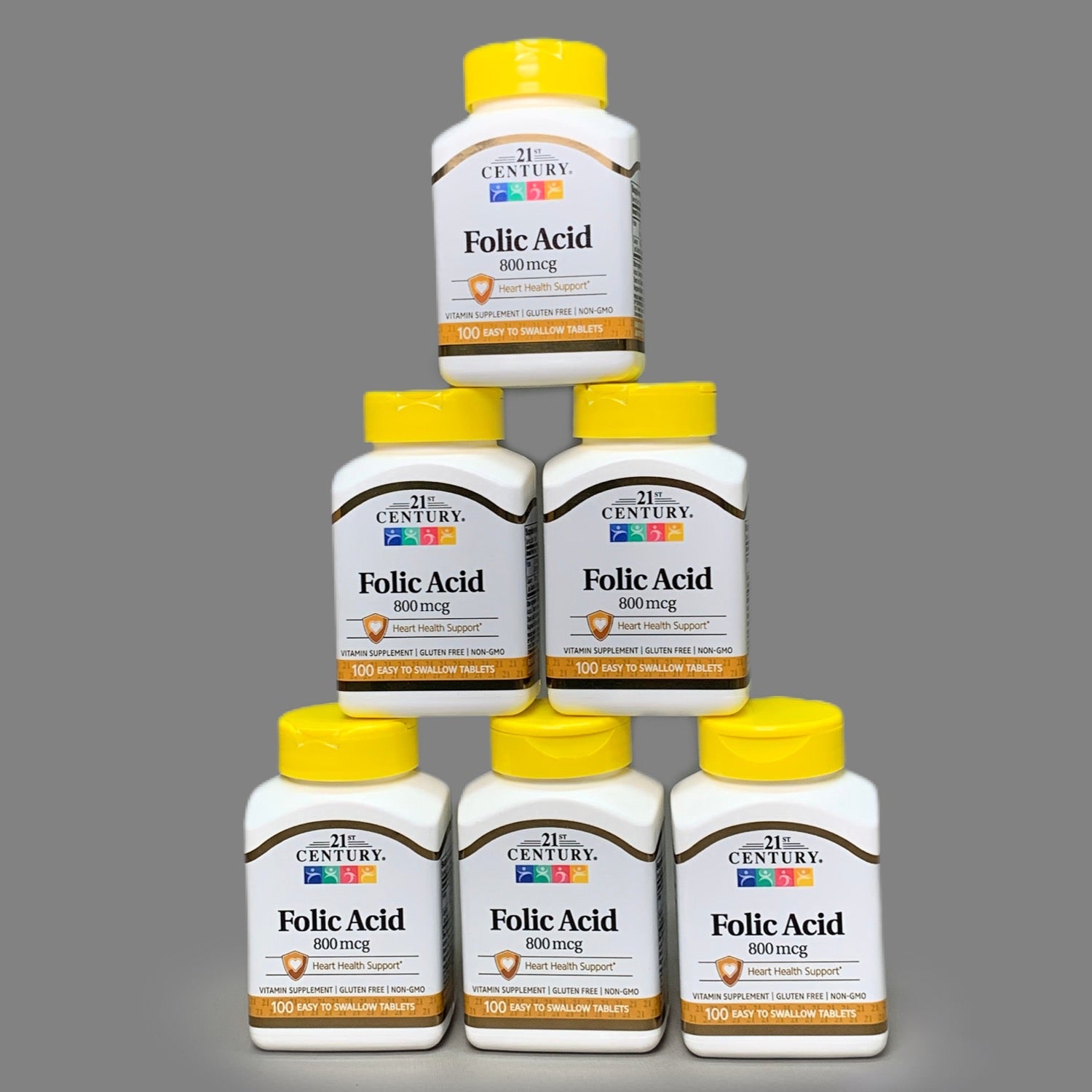 21st CENTURY (6 PACK) Folic Acid 800mcg Heart Health Support 100 Table – PayWut