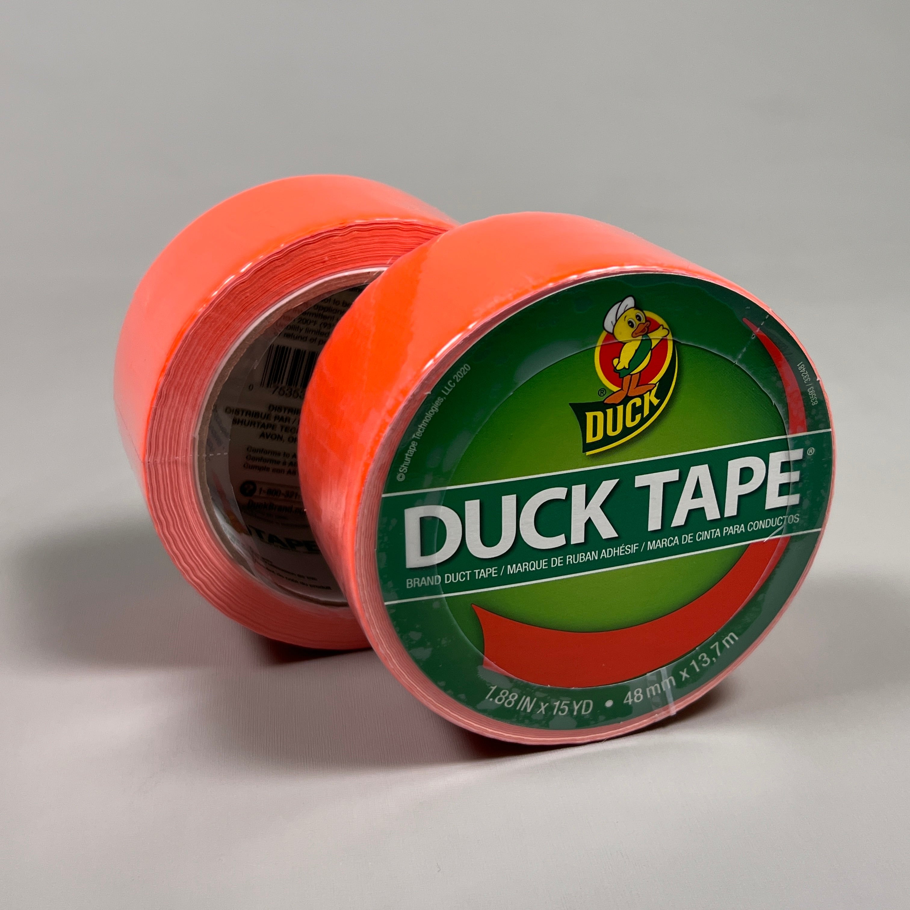 2-PK SHURTAPE DUCK TAPE Neon Orange 1.88 in x 15 yd 332481 (New) – PayWut