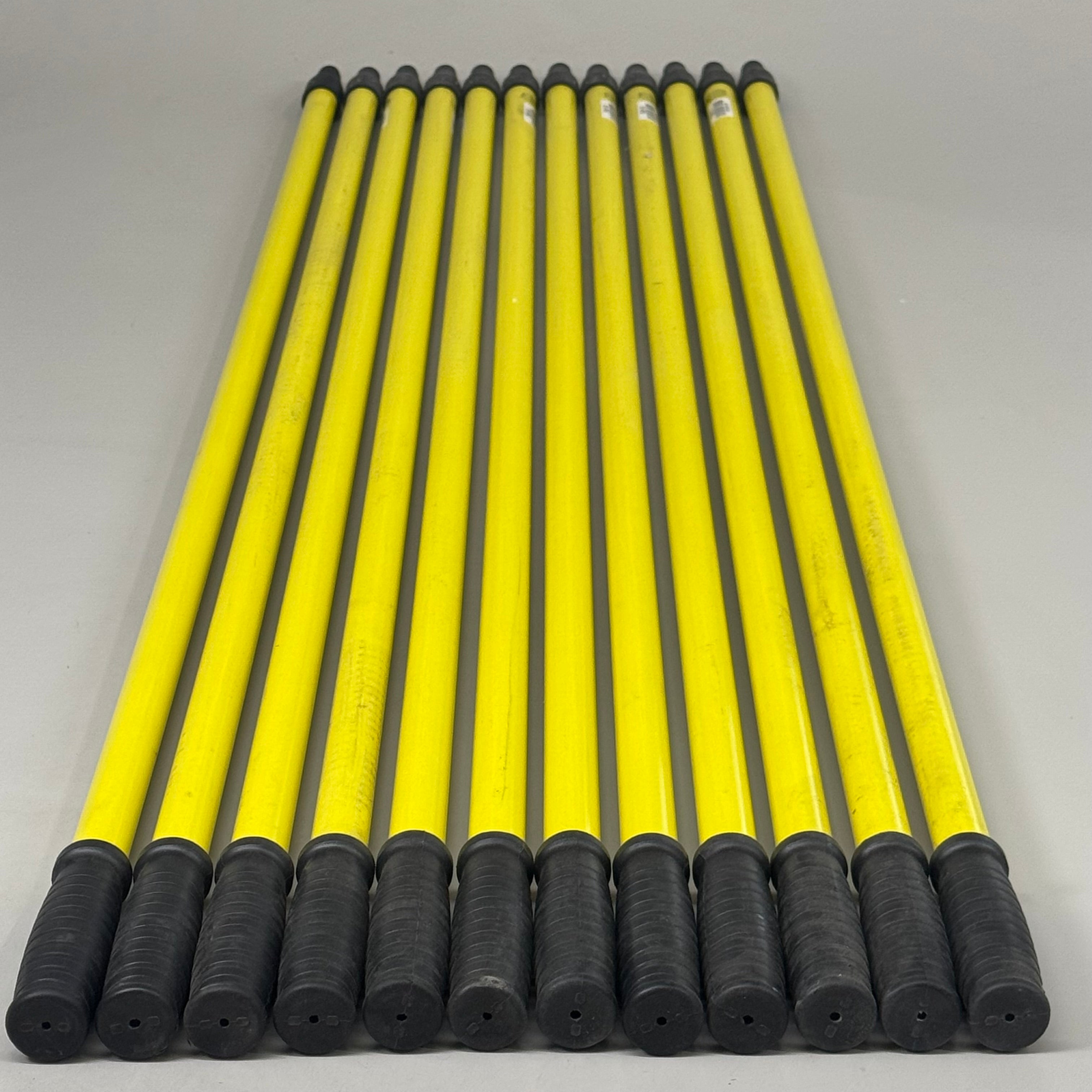 ABCO (12 PACK) Fiberglass Handle w/ Ergonomic Rubber Hand Grip 54" Yel ...