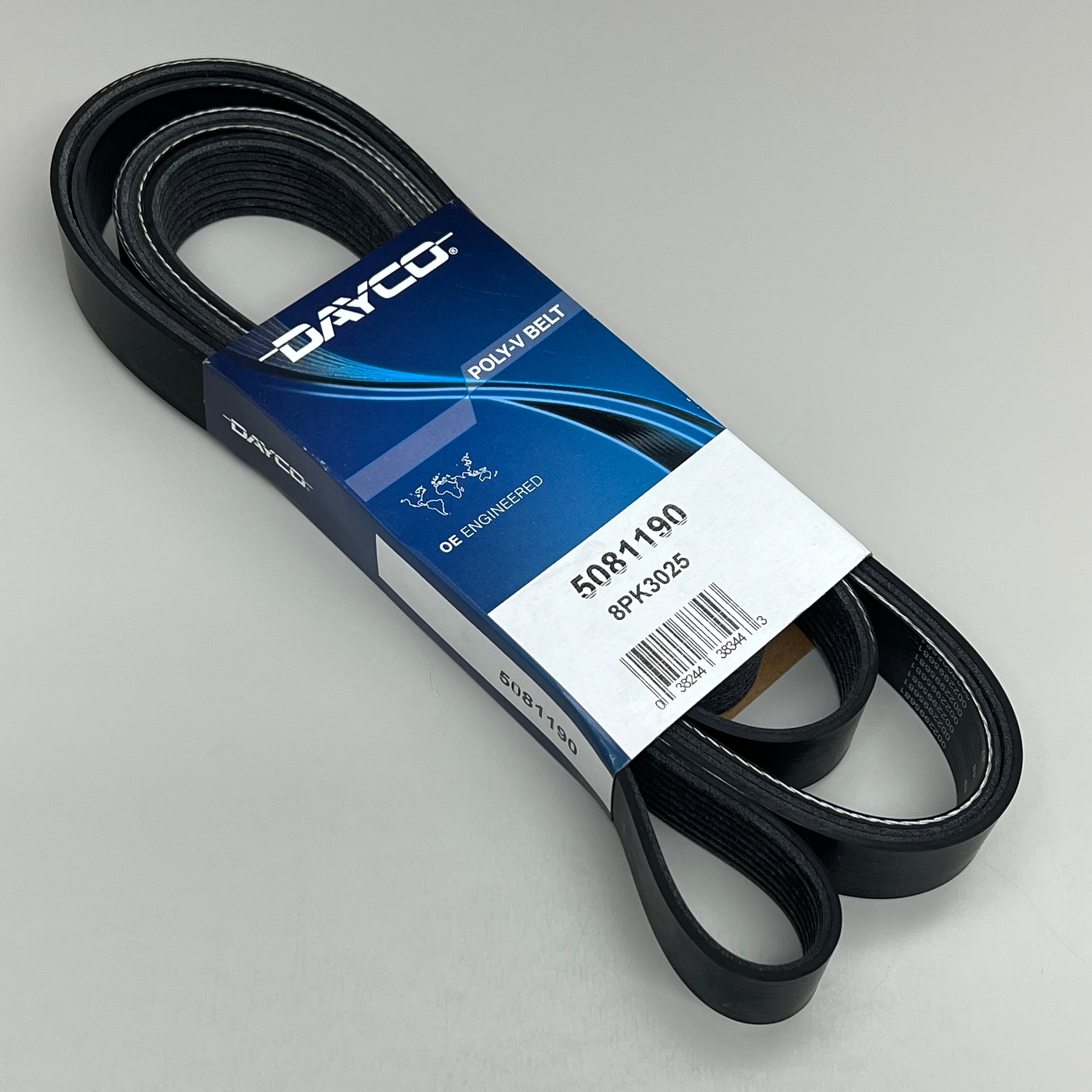 DAYCO Poly-V Belt 8 Rib Quantity 1.10" Top W Straight Rib OE Engineere ...