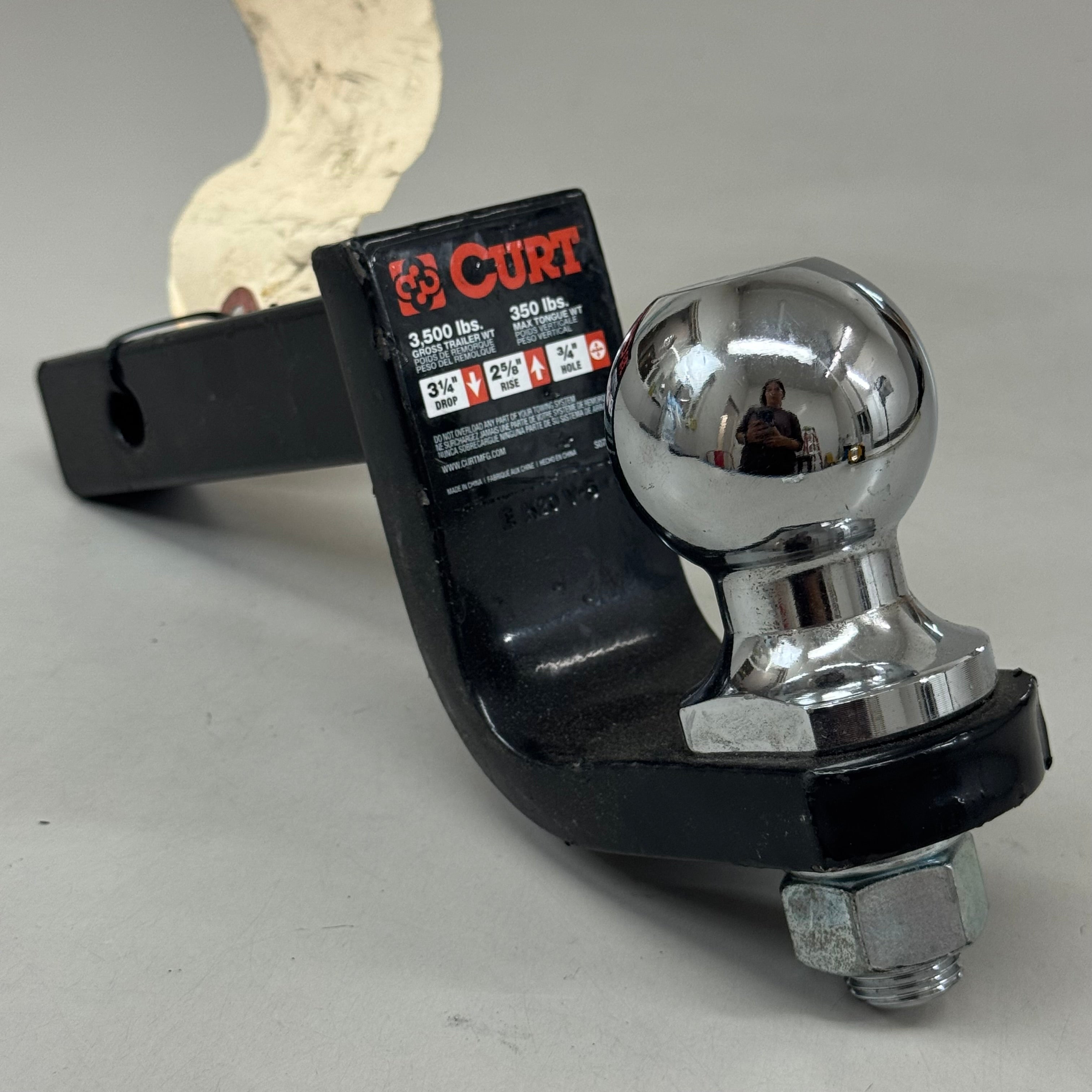 CURT Towing Steel Ball Shank W/Ball (No Pin/Clip) 2" Ball 45148 (As-is ...