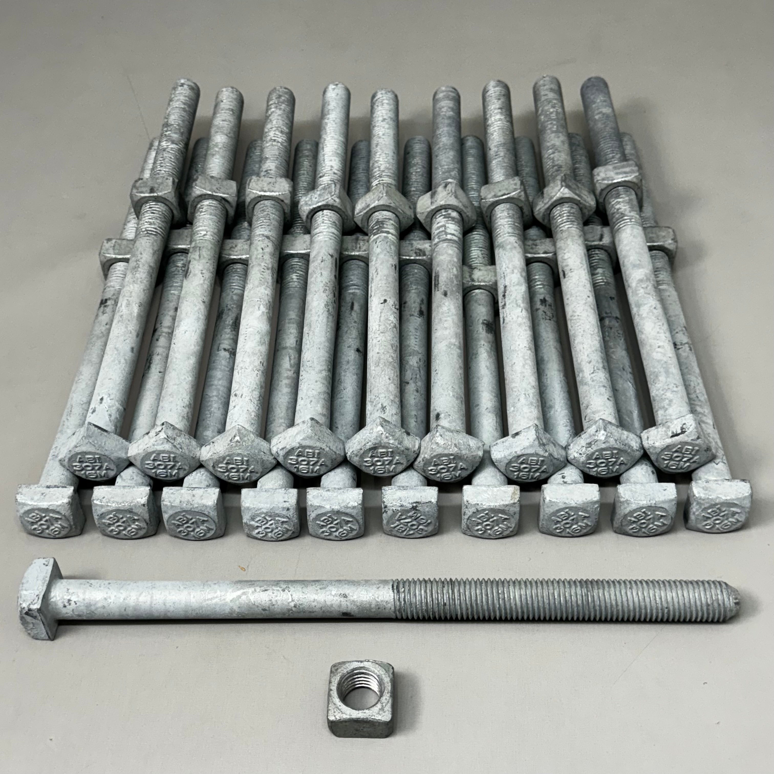 ALLIED BOLT PRODUCTS (Box of 20) Square Head Machine Bolt with Nut 3/4 ...