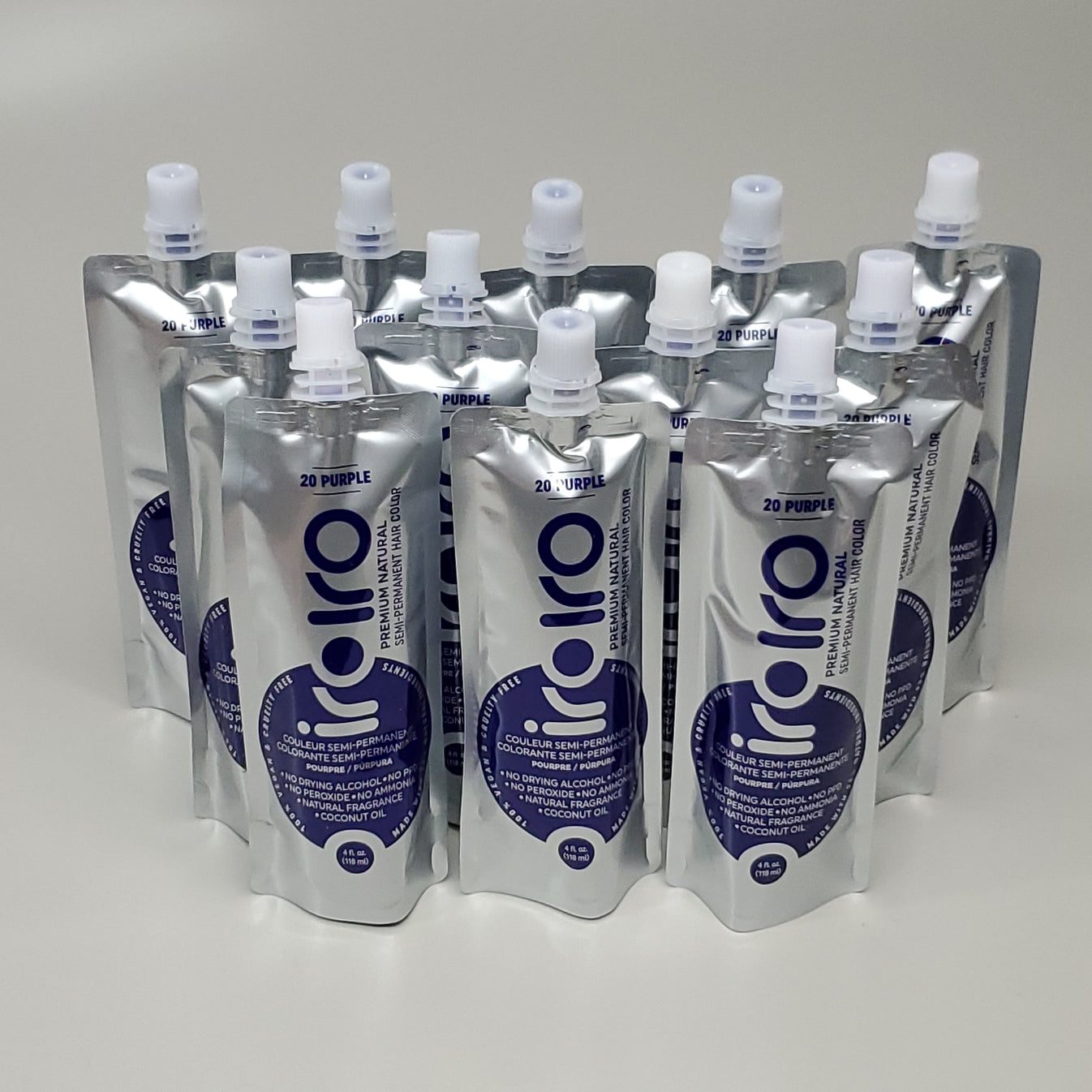 IROIRO 12 PK! Premium Natural 20-Purple Semi Permanent Hair Color 4 fl – PayWut