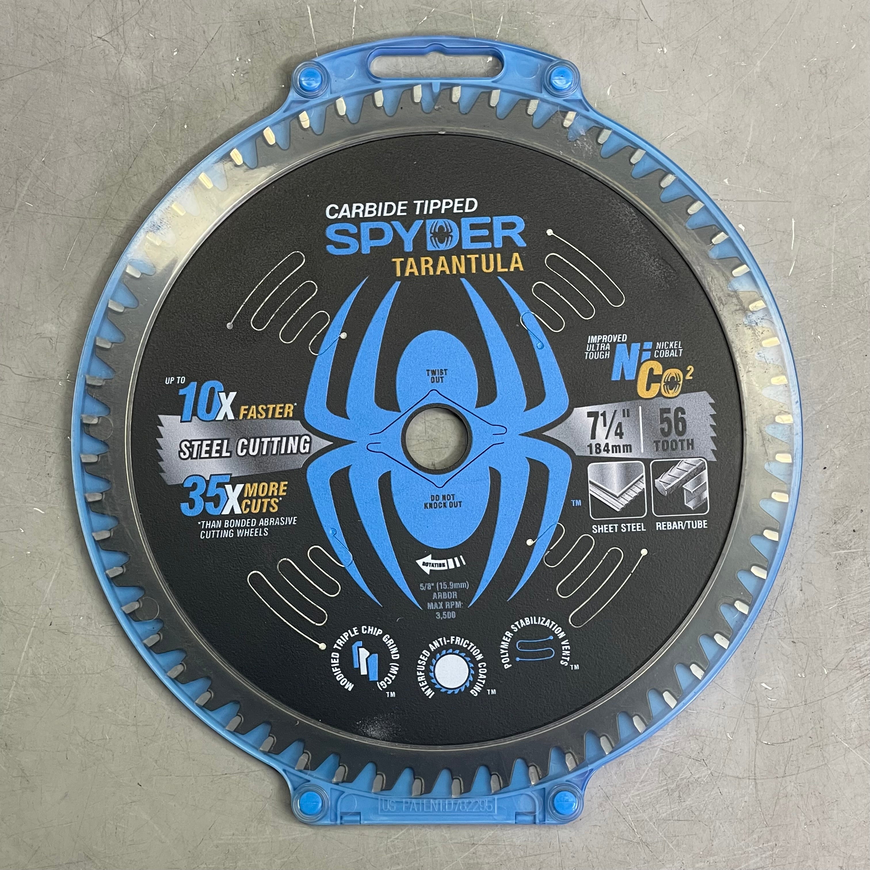 SPYDER Tarantula Steel Cutting Circular Saw Blade 56-Tooth, 7-1/4" Bla ...