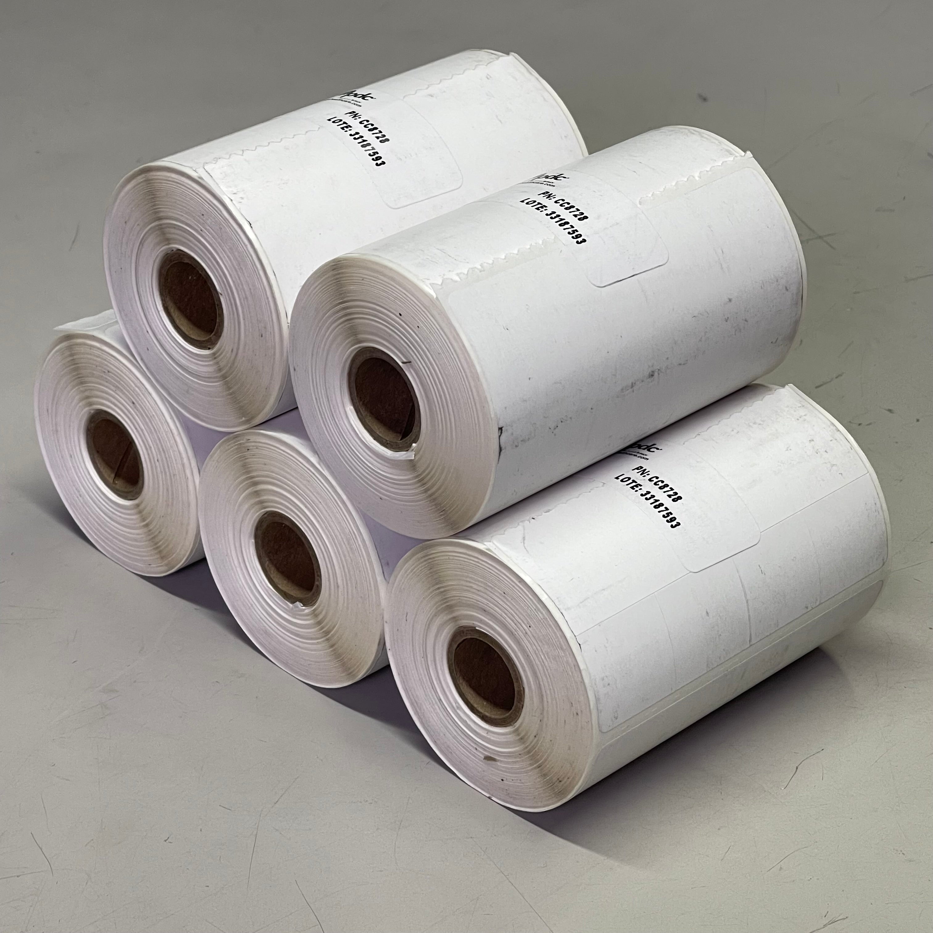 PDC (5 PACK) Thermal Wristband 155/Roll, 4" x 4-1/2" Bands White CC872 ...