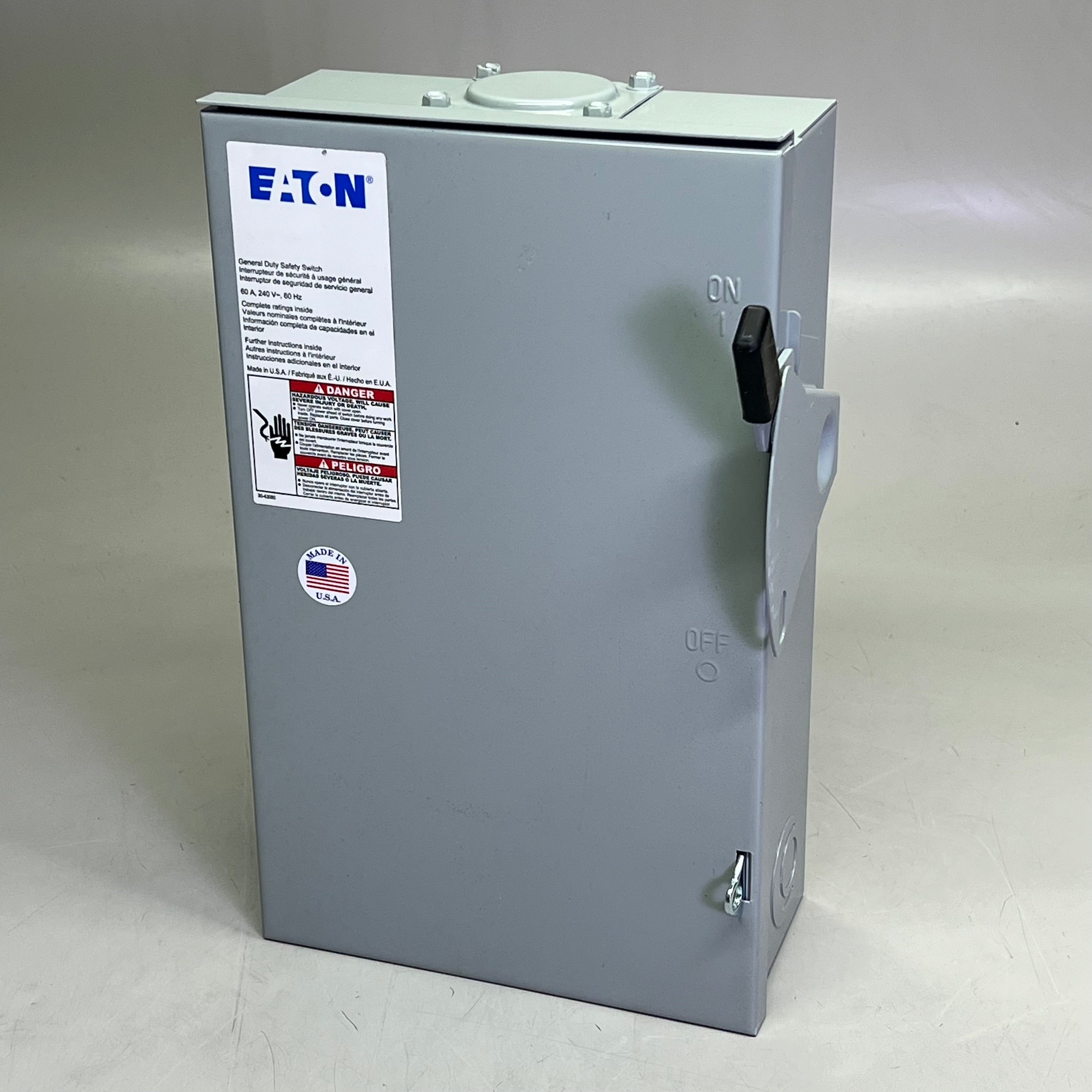 EATON General Duty Non-Fusible Safety Switch Single Throw 60A NEMA 3R ...