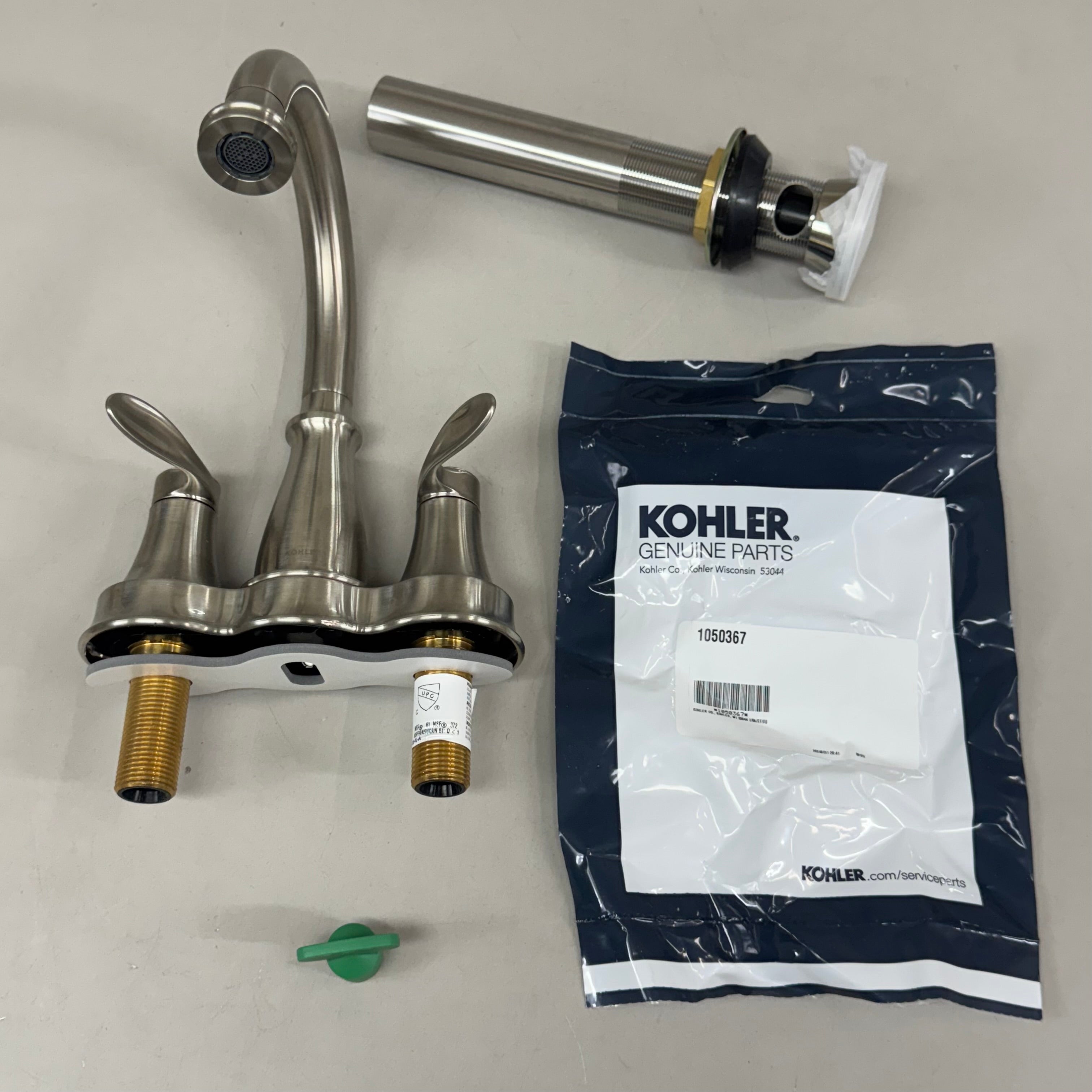 KOHLER Bellera Centerset Lay Faucet Vibrant Brushed Nickel 27378-4-BN ...