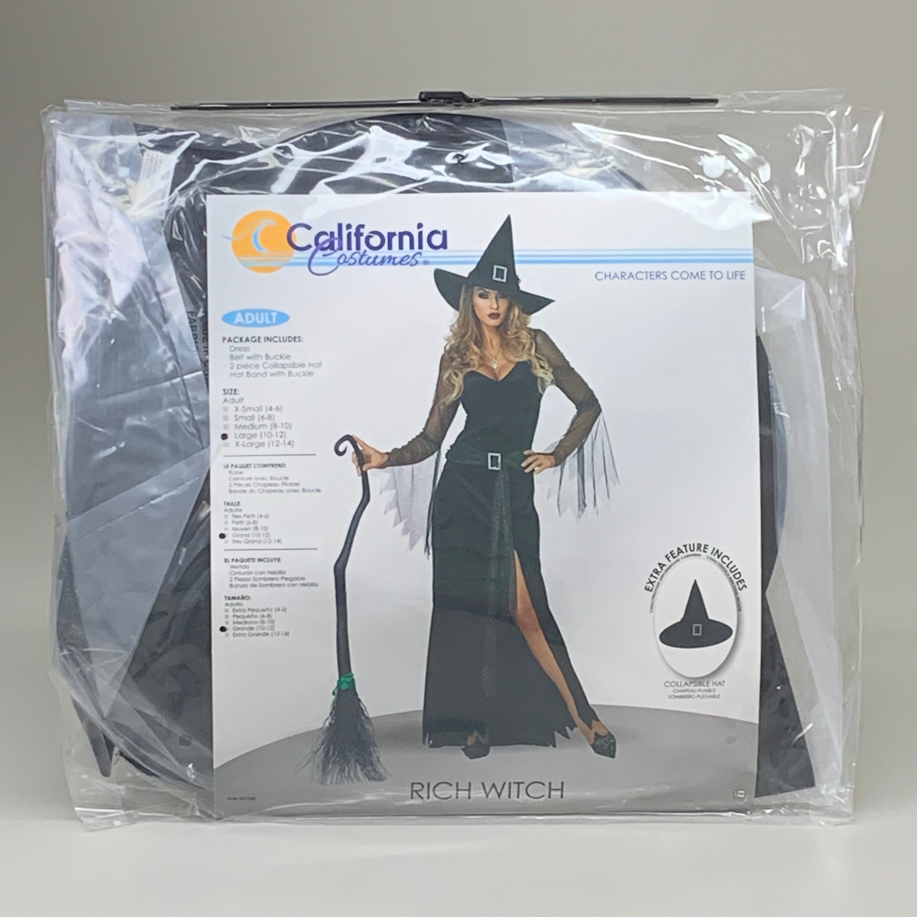 CALIFORNIA COSTUMES Women's Rich Witch Sz-L (10-12) Black 01440 – PayWut