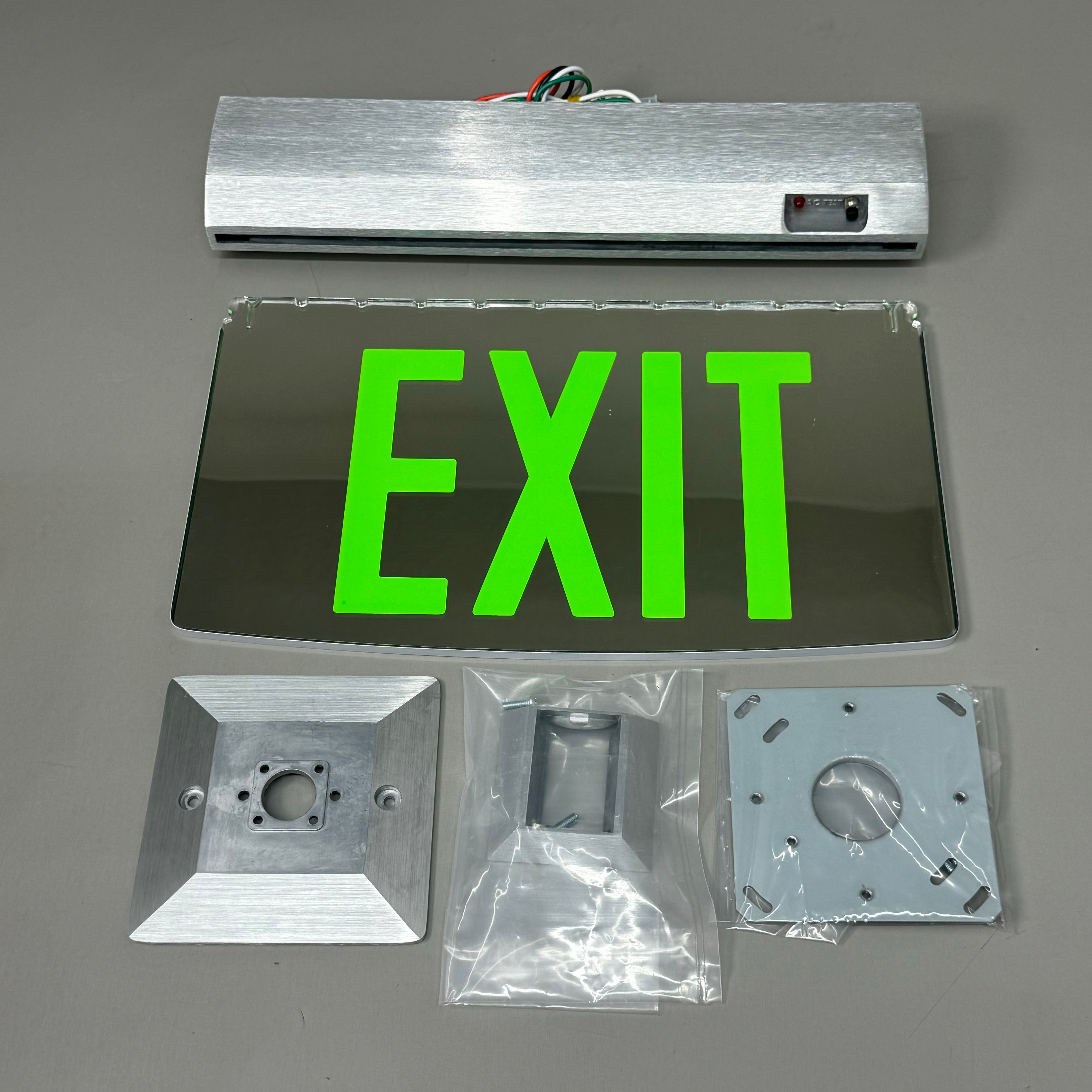 EVENLITE Exit Sign Hang Up Kit W/ Green Exit Sign & Hardware SOVIIEMG1 ...