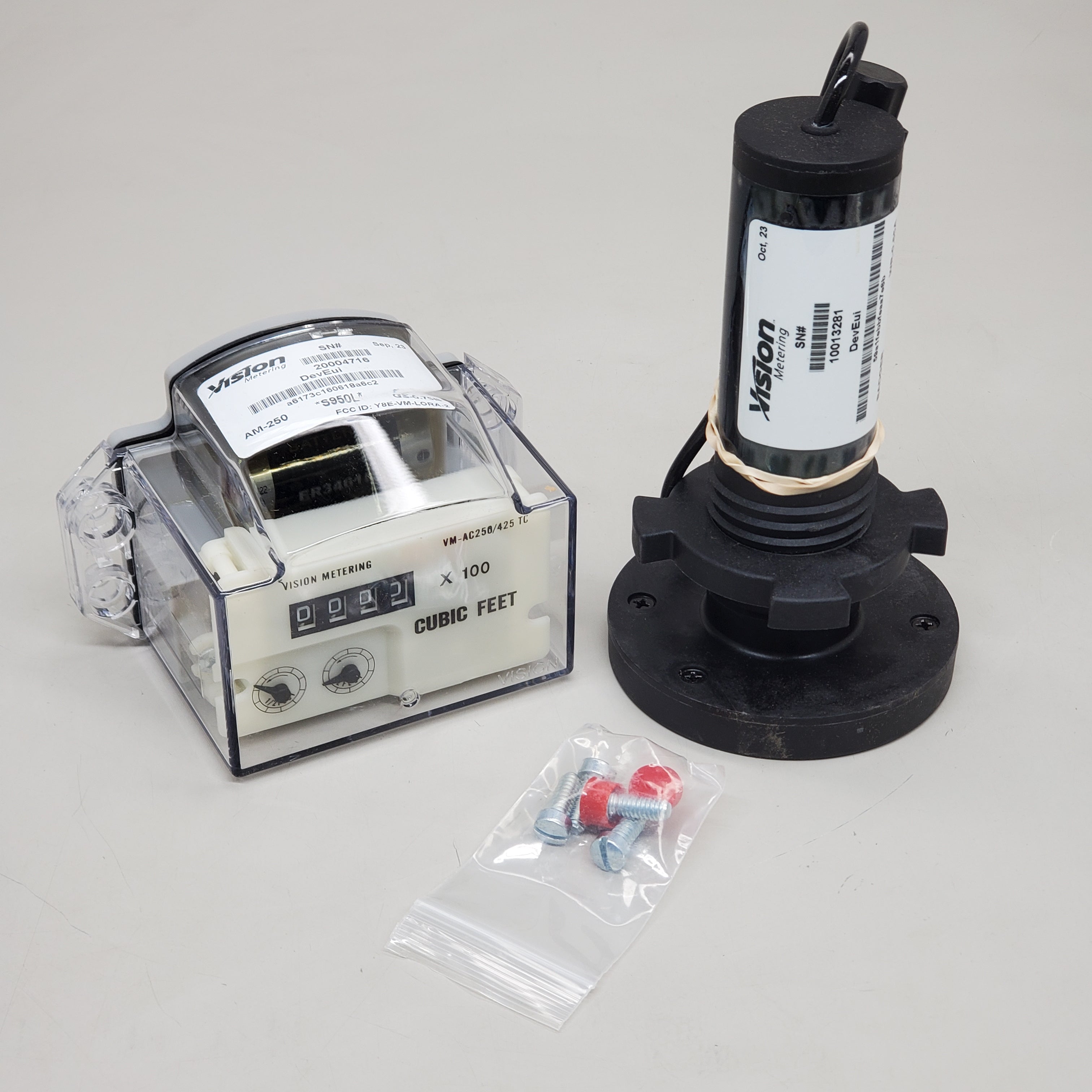 ZA@ VISION METERING Tech Cubic Feet Mechanical Read Meter DevEui AM-25 ...