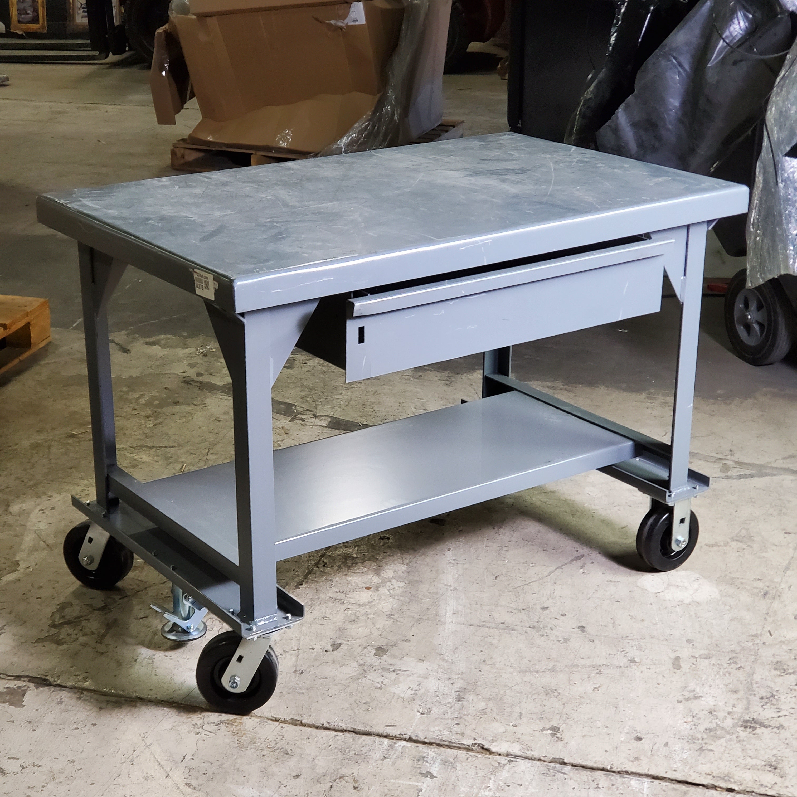 Extreme Heavy Duty Steel Rolling Cart Grey 48" L x 30" W x 34" T (New ...