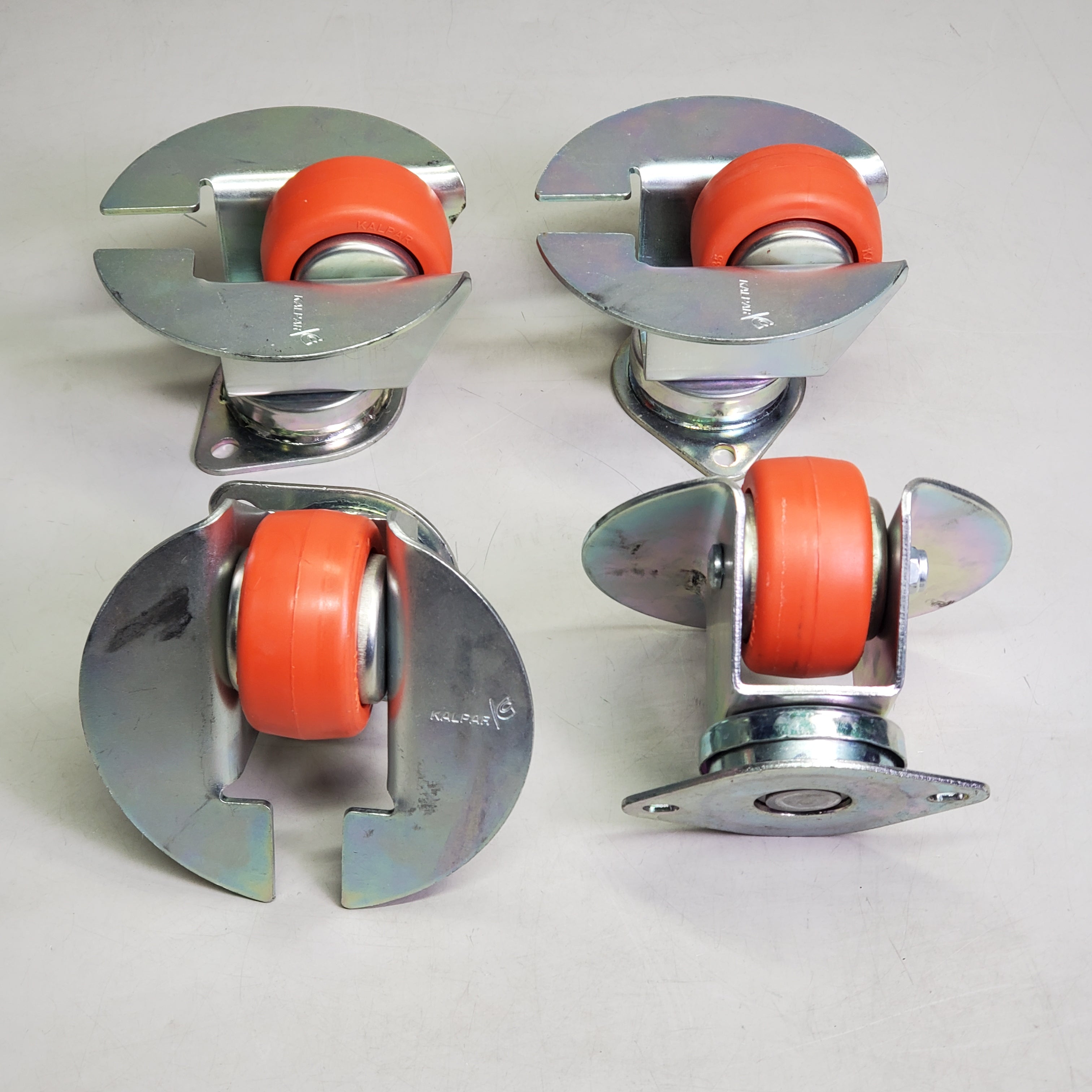 KALPAR (4 Pack) Air Cargo Caster W/ Toe Guard 70x35mm Orange / Gray ...