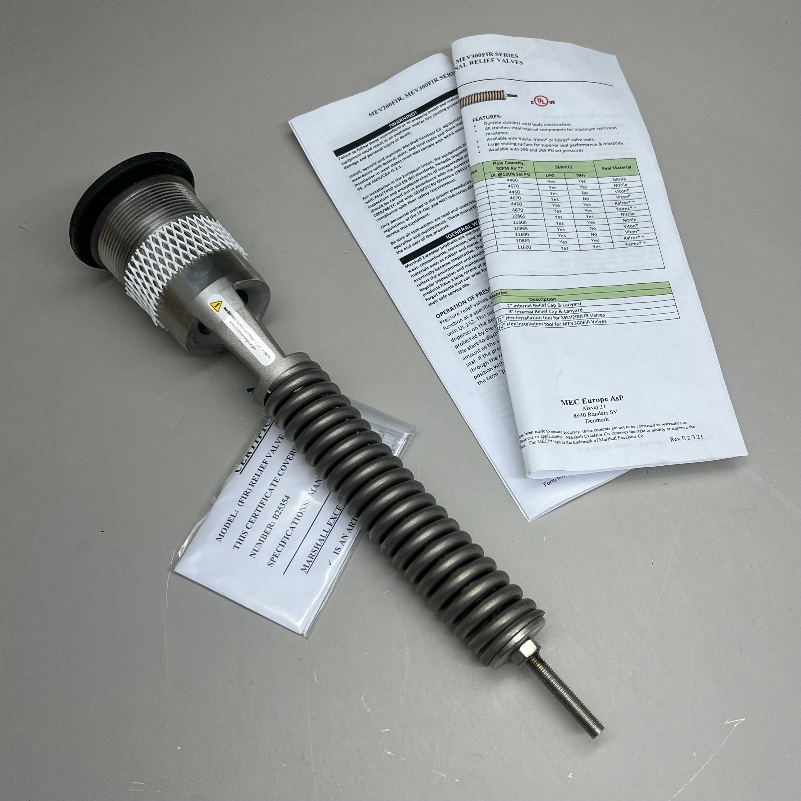 MEC (Marshal Excelsior) Valve-International Relief 2 Mpt 250 Psi Nit M ...