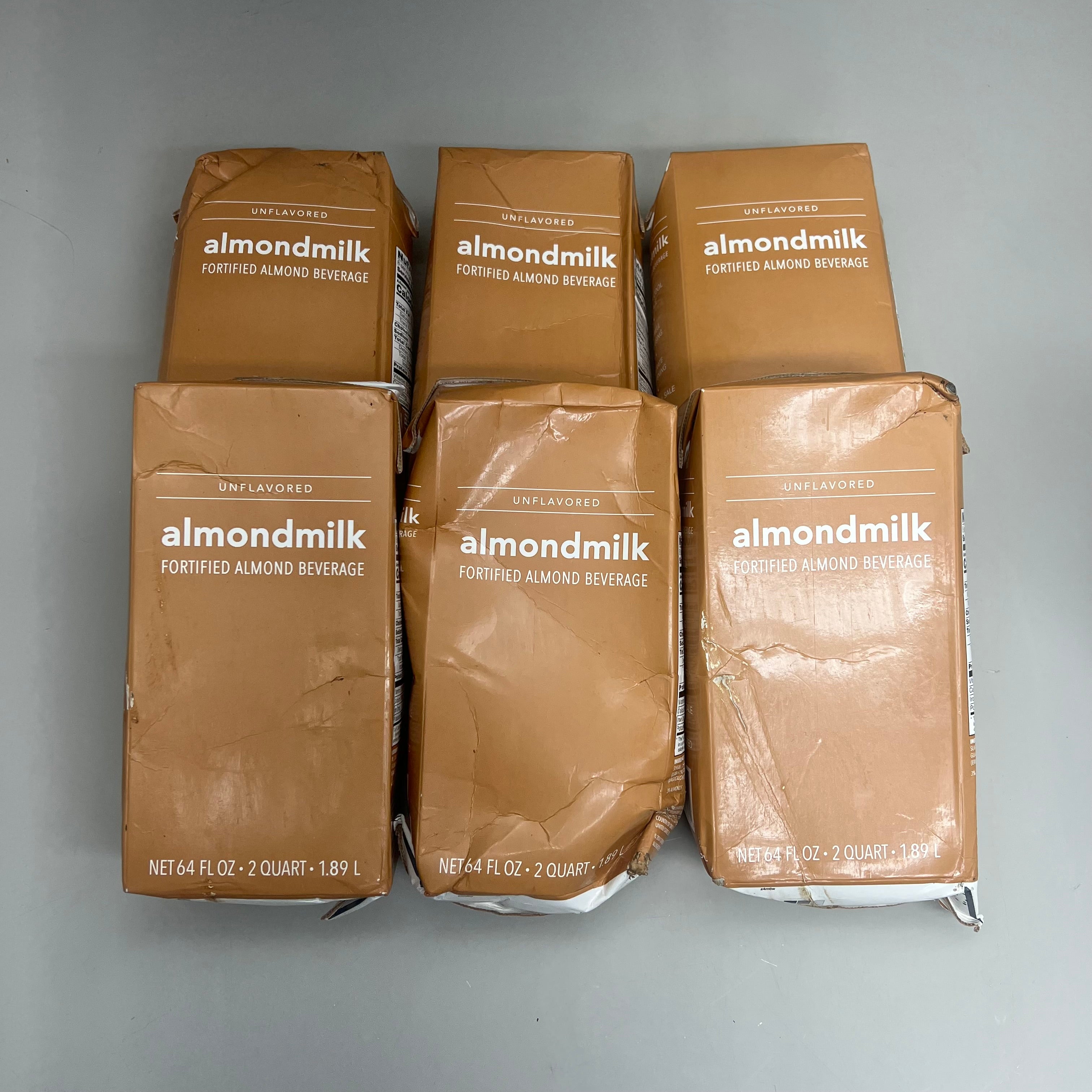 ZA@ STARBUCKS (6 PACK) Unflavored Almond Milk Fortified Beverage 64 fl ...