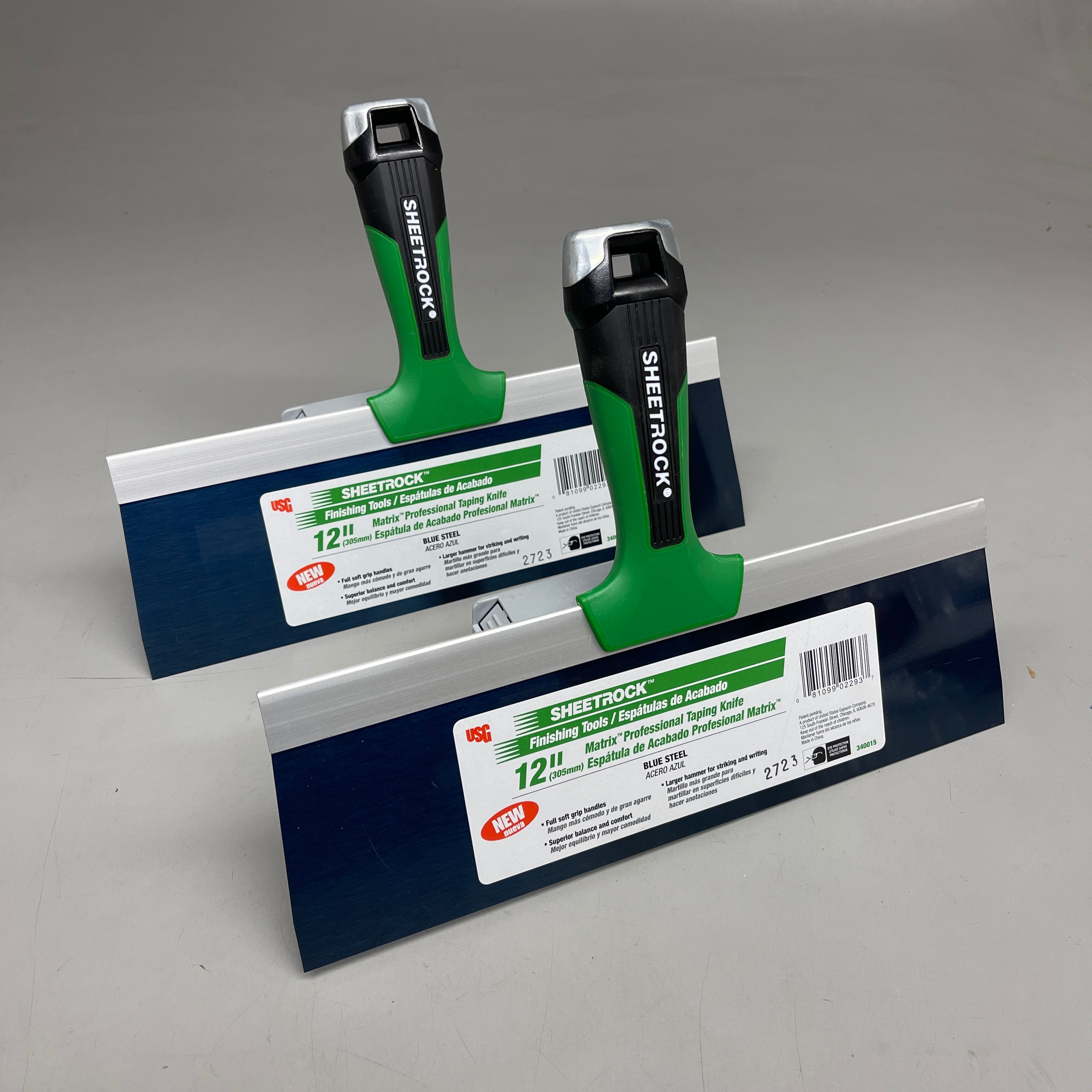 USG SHEETROCK TOOLS (2 PACK) Matrix Professional Taping Knife 12" 3400 ...