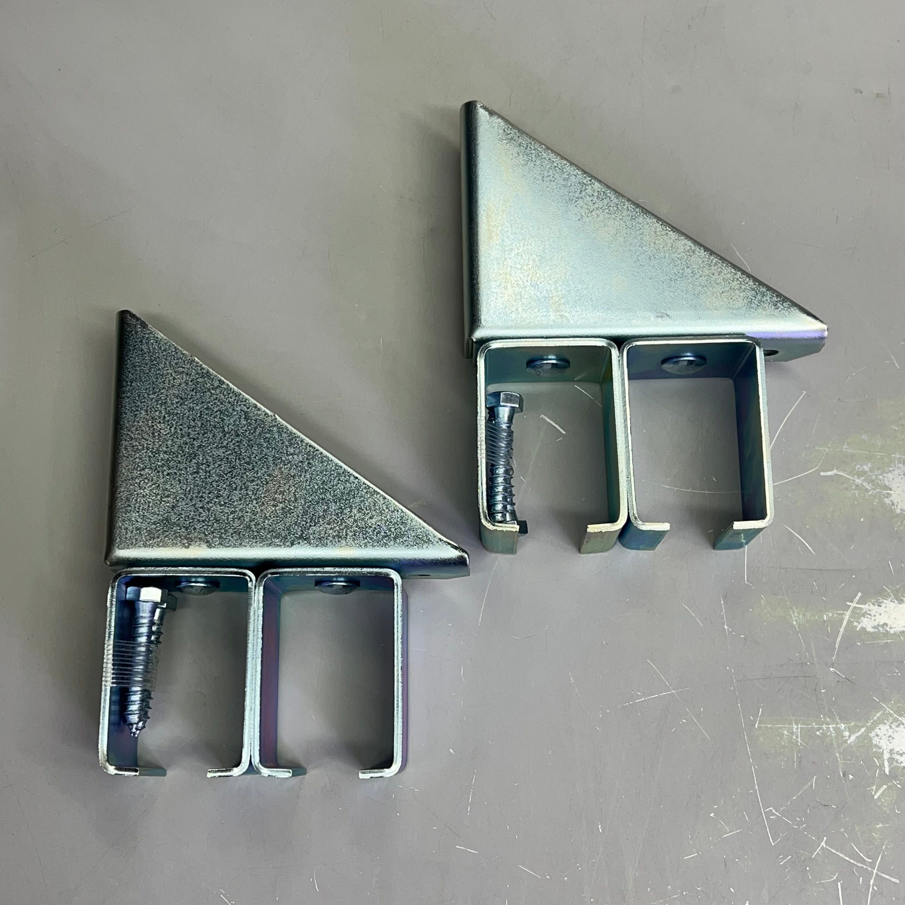 R&S (2 PACK) Steel Garage Door X2 Wall Box Rail Bracket 7-1/8" x 5-13 ...