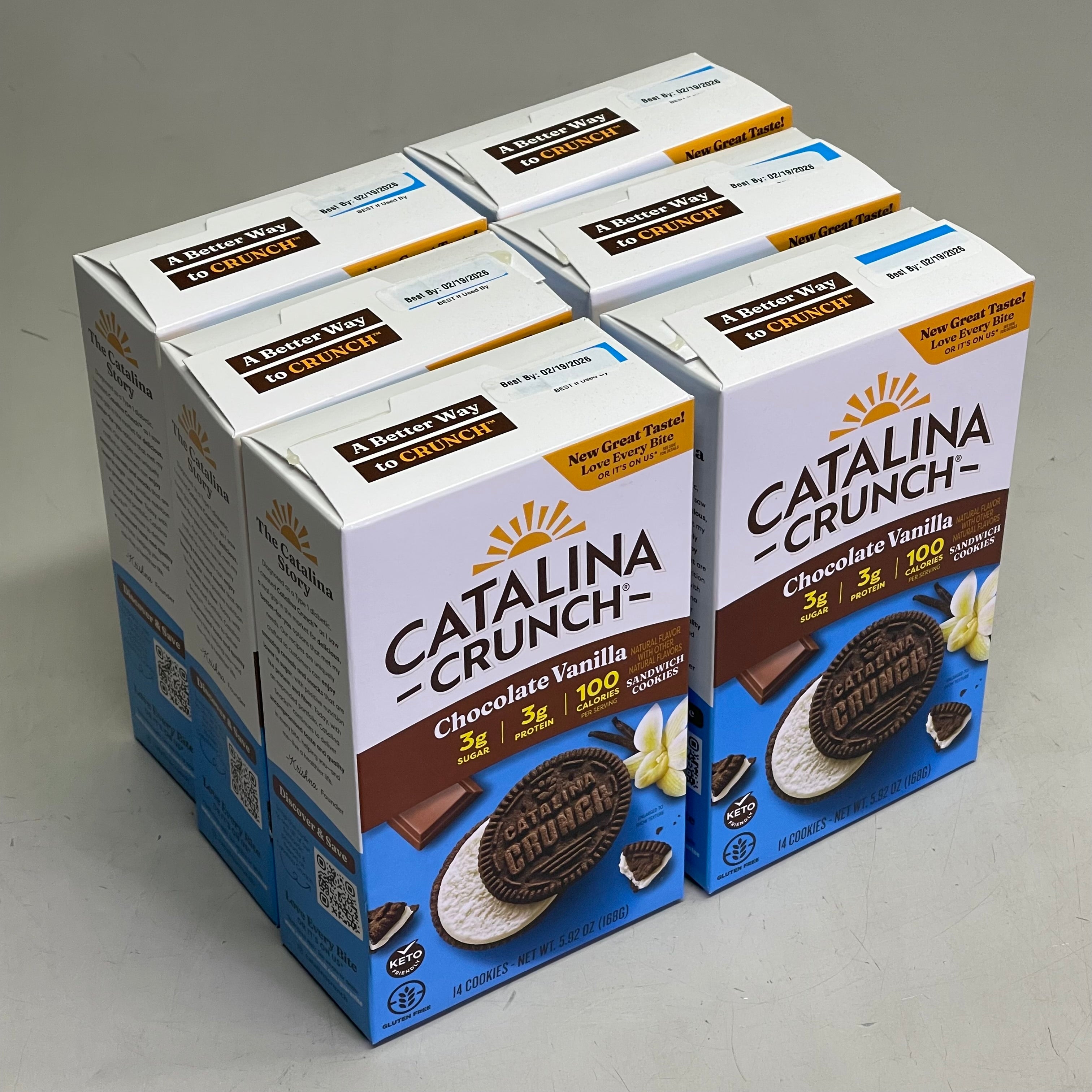 ZA@ CATALINA CRUNCH (6 PACK) Chocolate Vanilla Sandwich Cookies 14 Coo ...