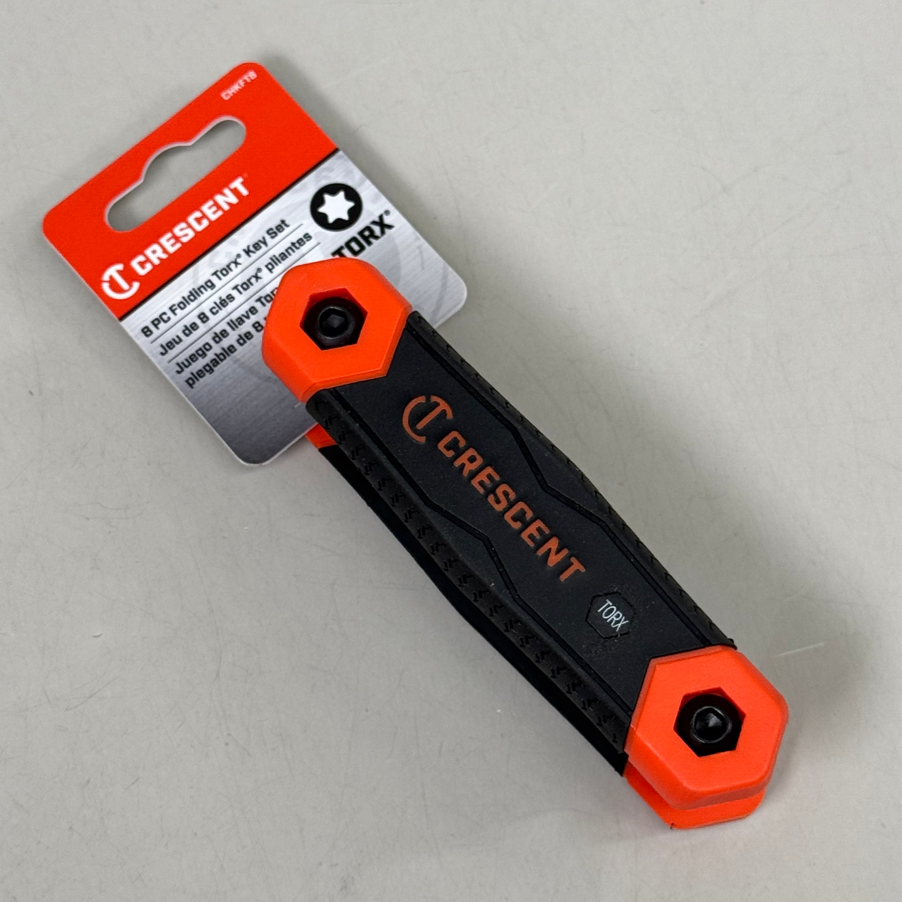 CRESCENT (New!)CHKFT8 Folding(8 Piece) Torx Dual Material Hex Key Set ...