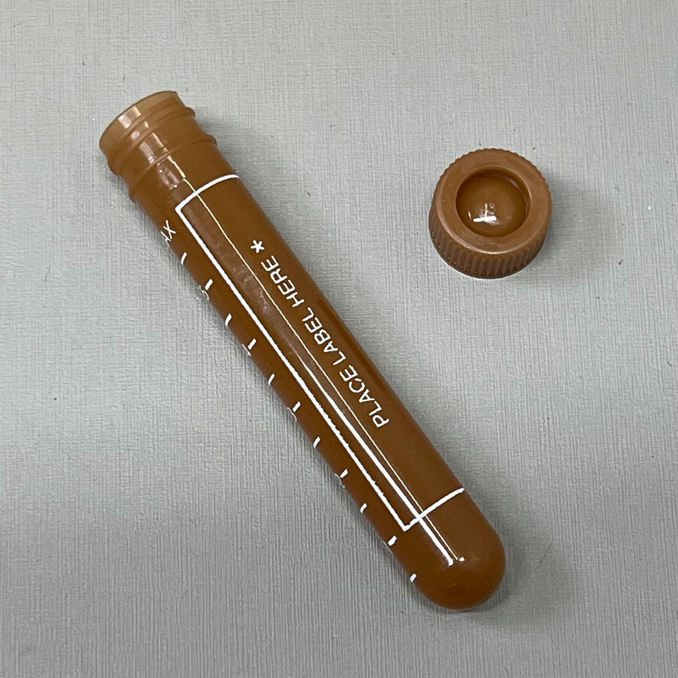 LABCORP Screw cap Tubes Round Base 13X82mm pp Grade Amber 100pcs 4mL 4 ...