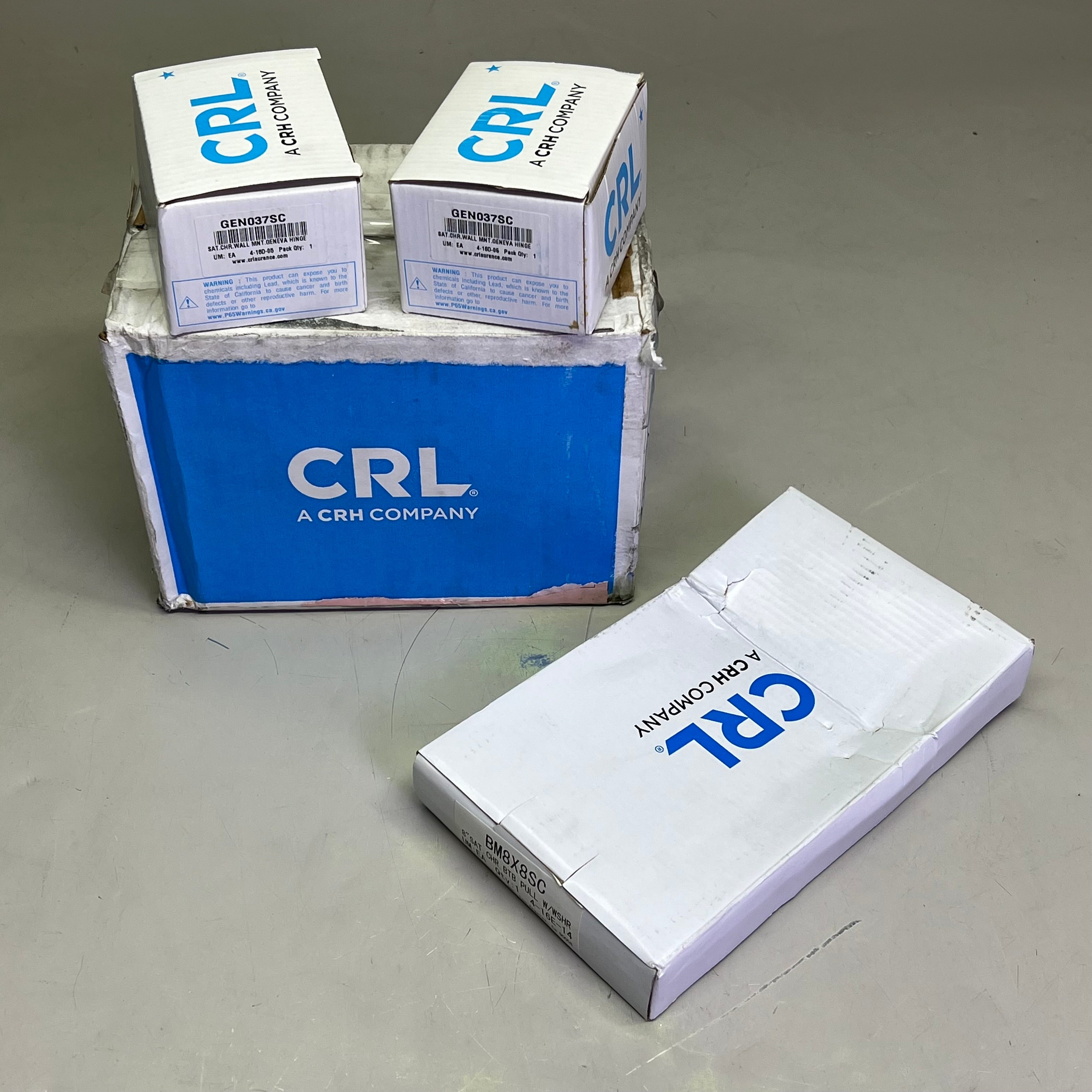 CRL Shower Pull Handle BM Series & Hinges Kit Satin Chrome BM8X8SC/GEN ...