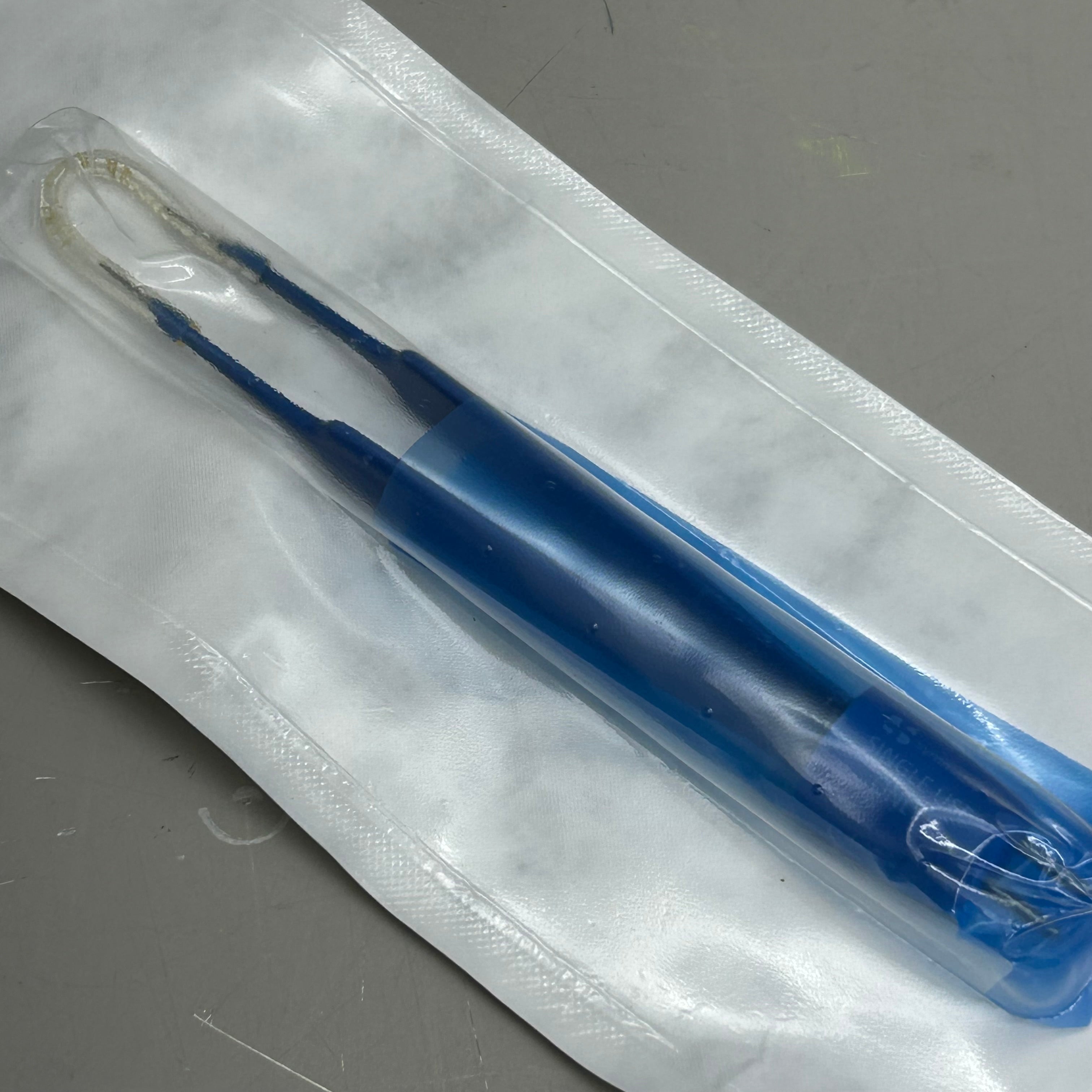 SYMMETRY OLSEN Insulated Bayonet Smooth Tip Forcep 4.5" Blue 20-1060I ...