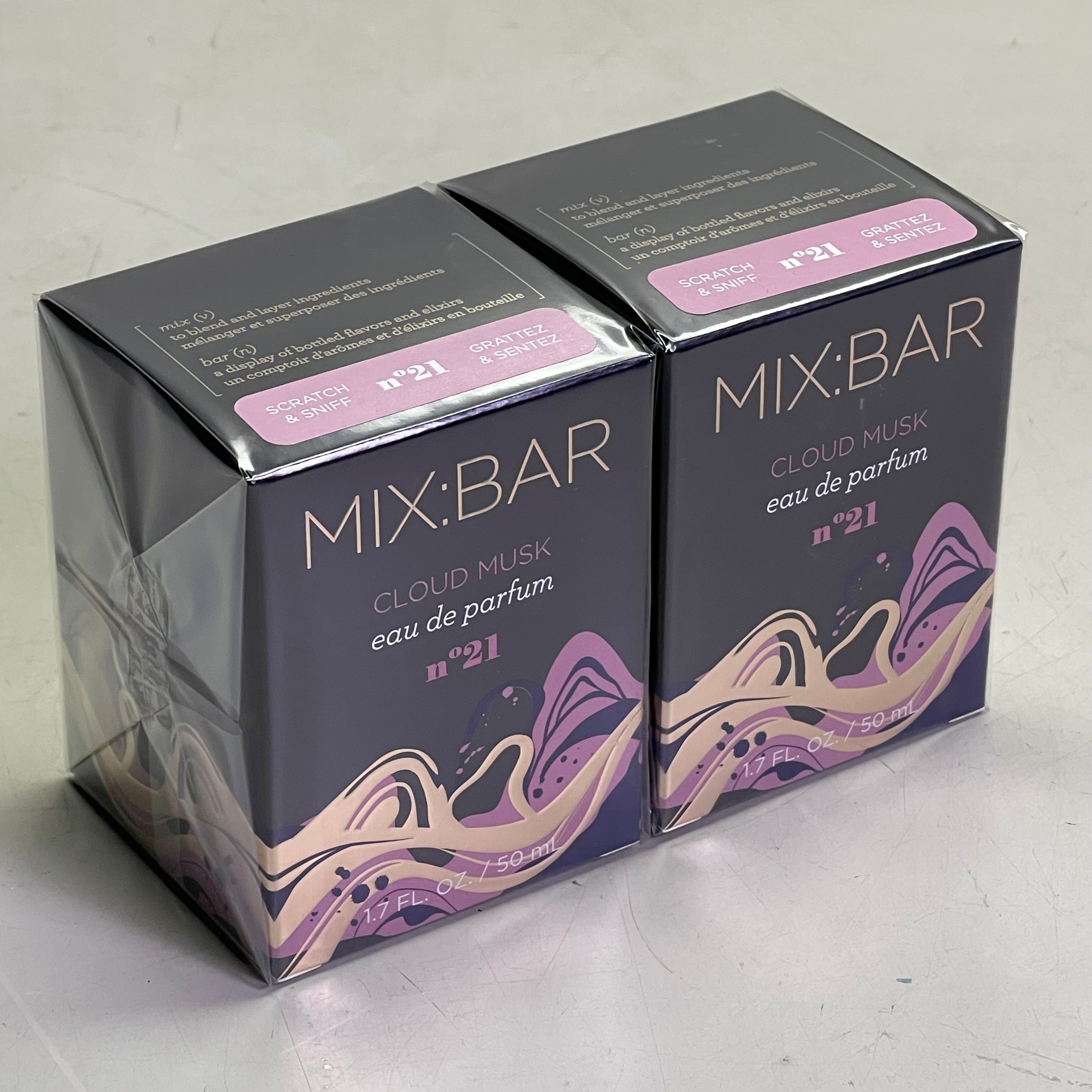 MIX:BAR (2 PACK) Cloud Musk Eau De Parfum N°21 1.7 fl oz Clear 052-05 ...