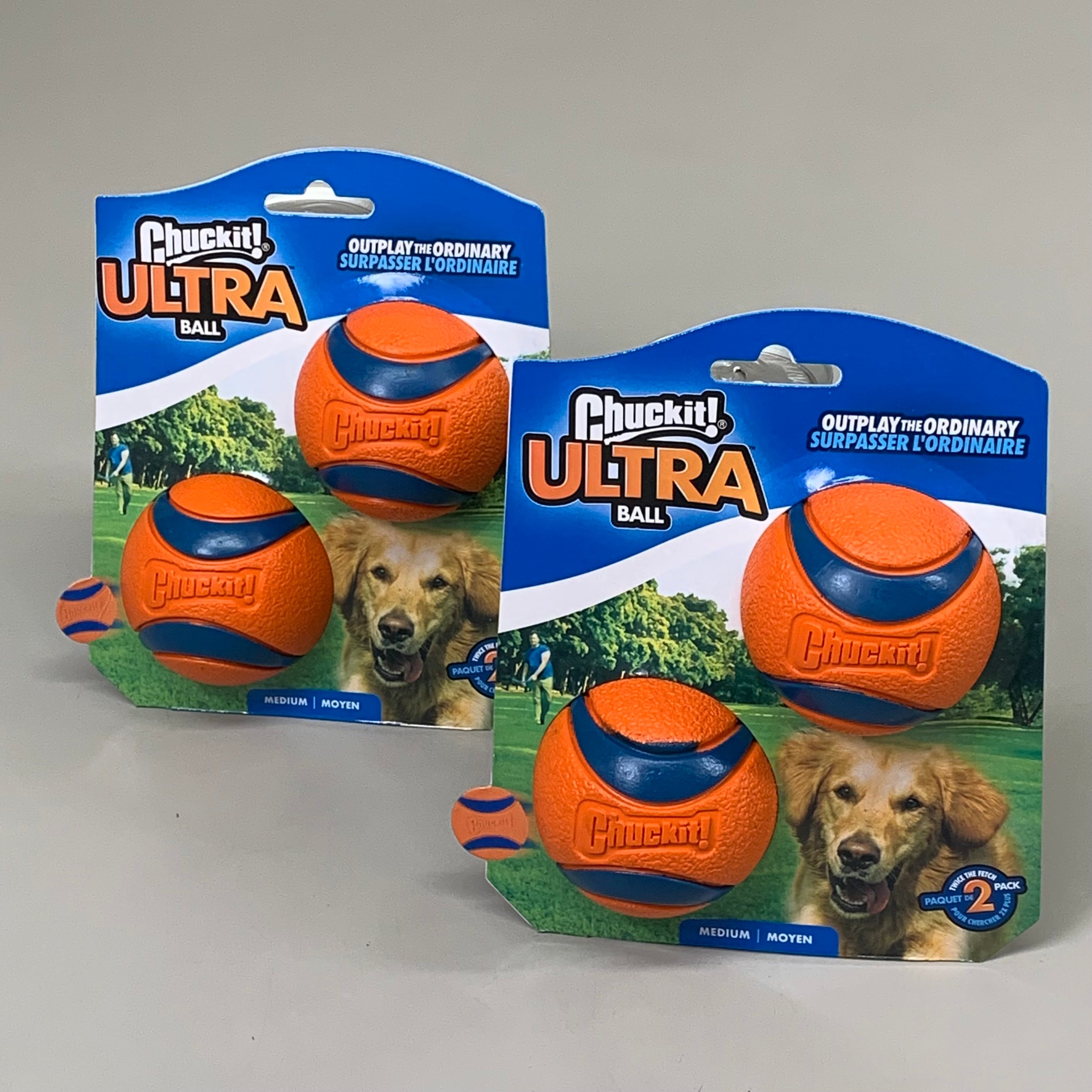 ZA@ CHUCK IT! Durable Ultra Ball (2 PACK, 4 BALLS TOTAL) Bouncy Dog To ...