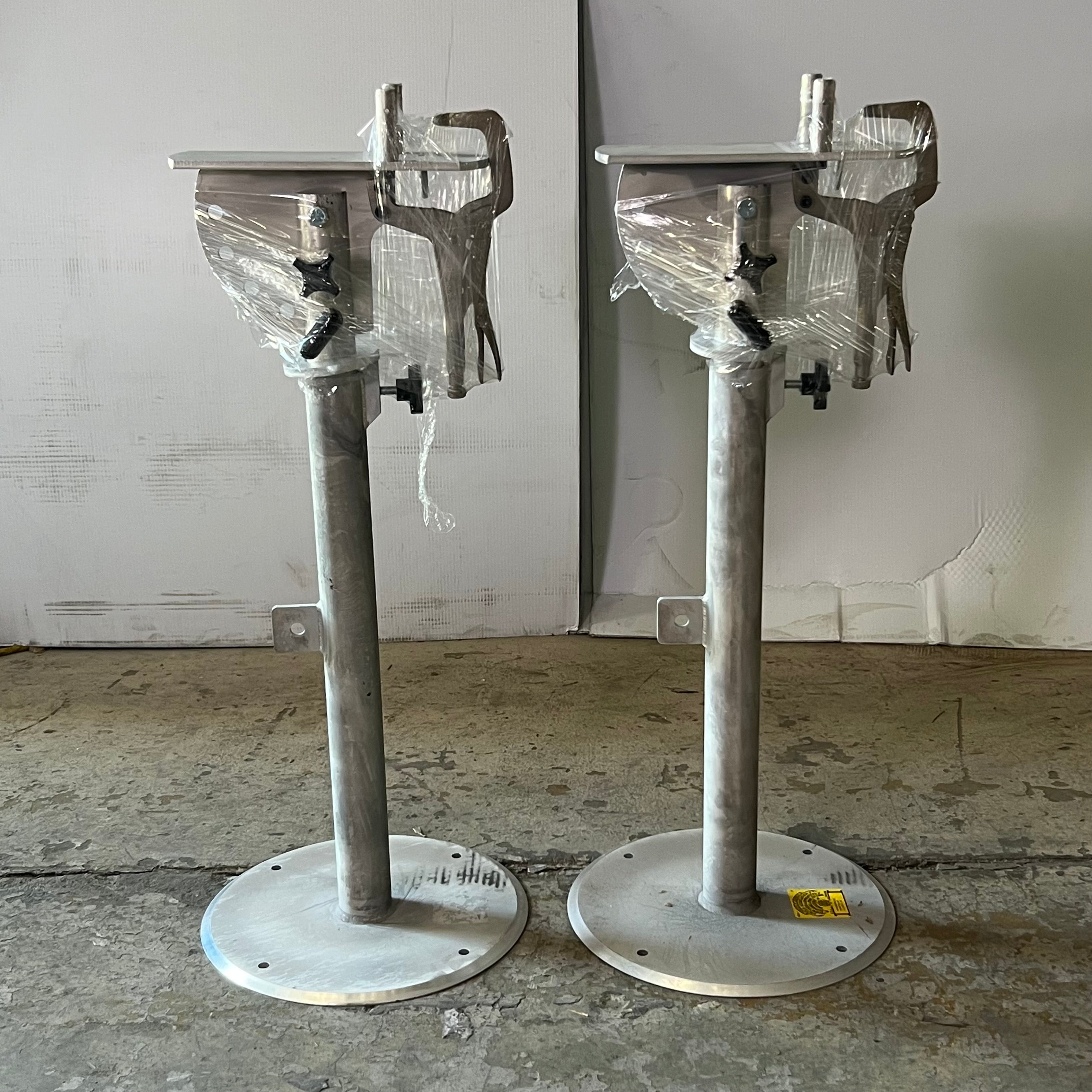 PIONEER PIPE Weld Test Stands w/ Pipe Clamps (2 Pcs) Sz 32"H x 14"W Ad ...