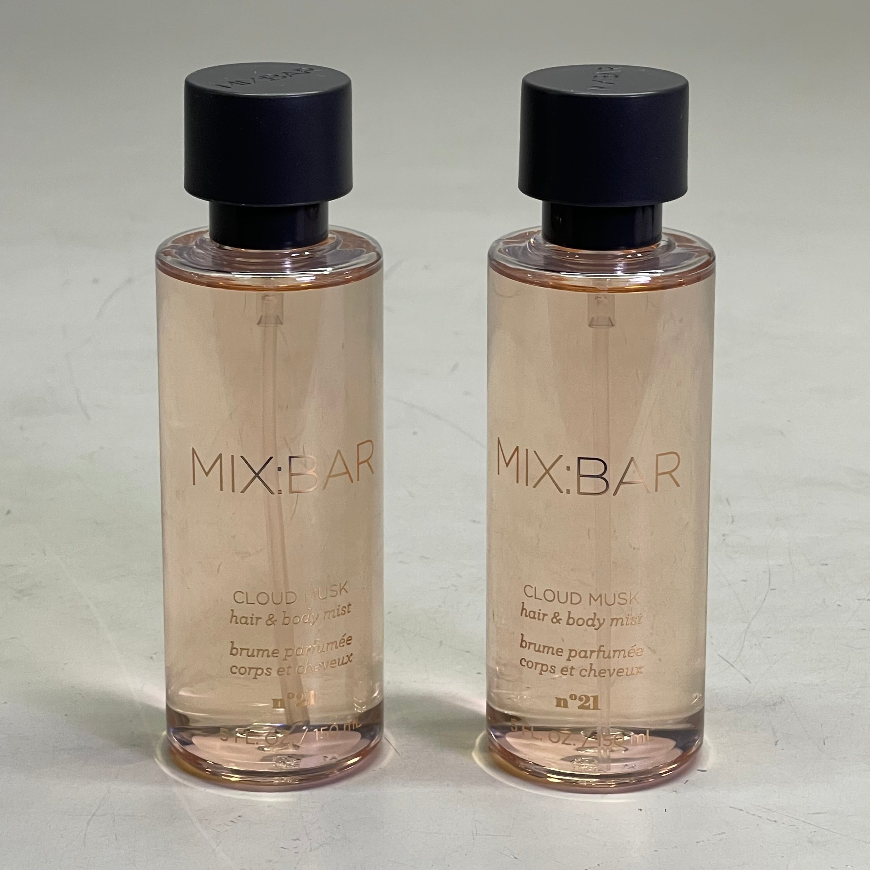 MIX:BAR (2 PACK) Hair & Body Mist Cloud Musk 5 fl oz each Clear 052-05 ...
