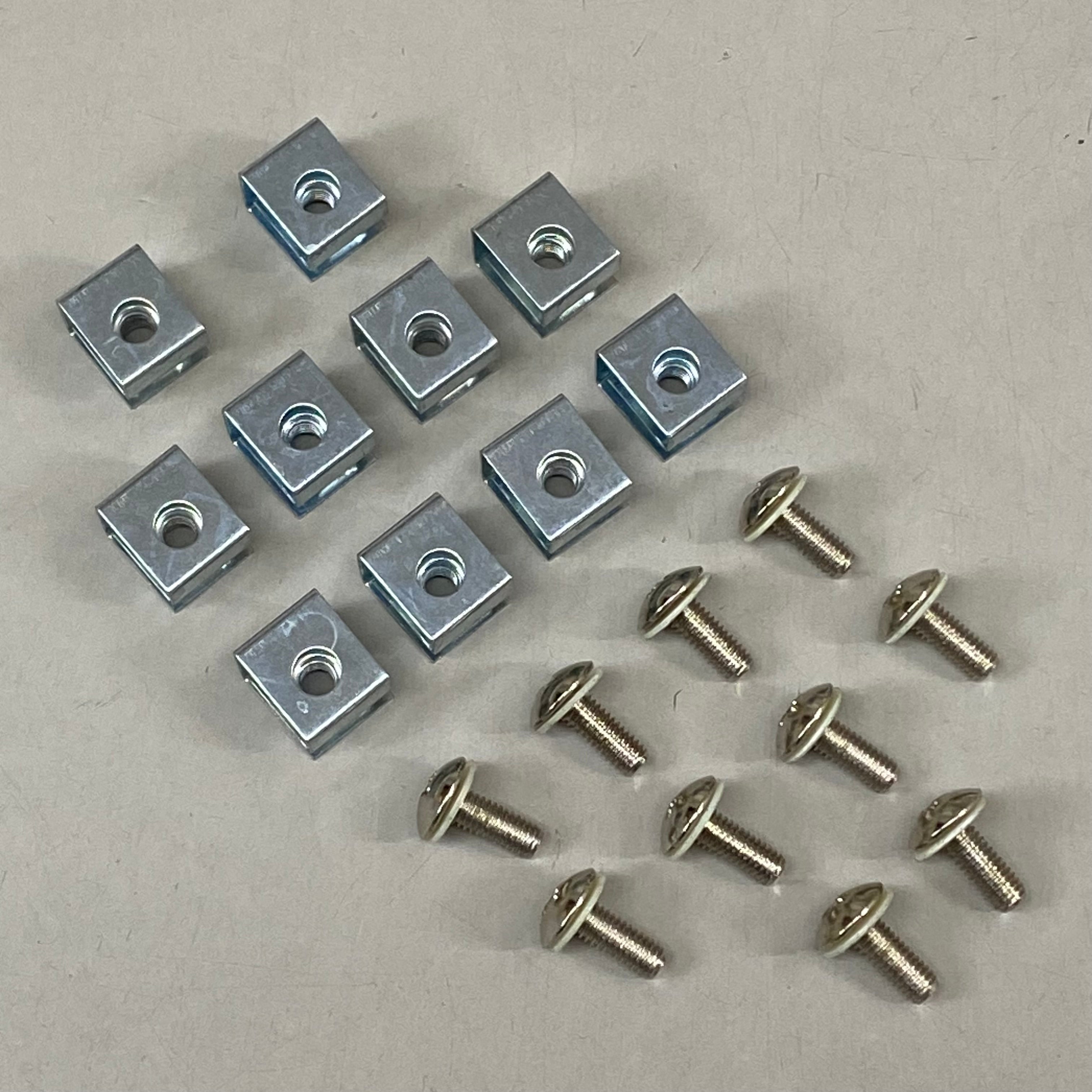 EMCOR ENCLOSURES (20 PACK) G-Shaped Spring Nut W/ Bolts 10-32 Zinc Pla ...
