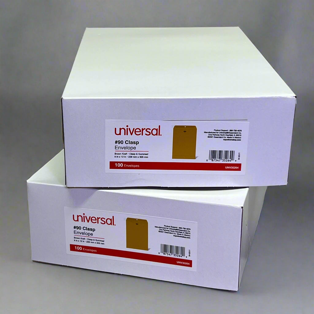 UNIVERSAL (200 ENVELOPES) Clasp Envelope Kraft #90 Yellow, 9"x12" UNV3 ...