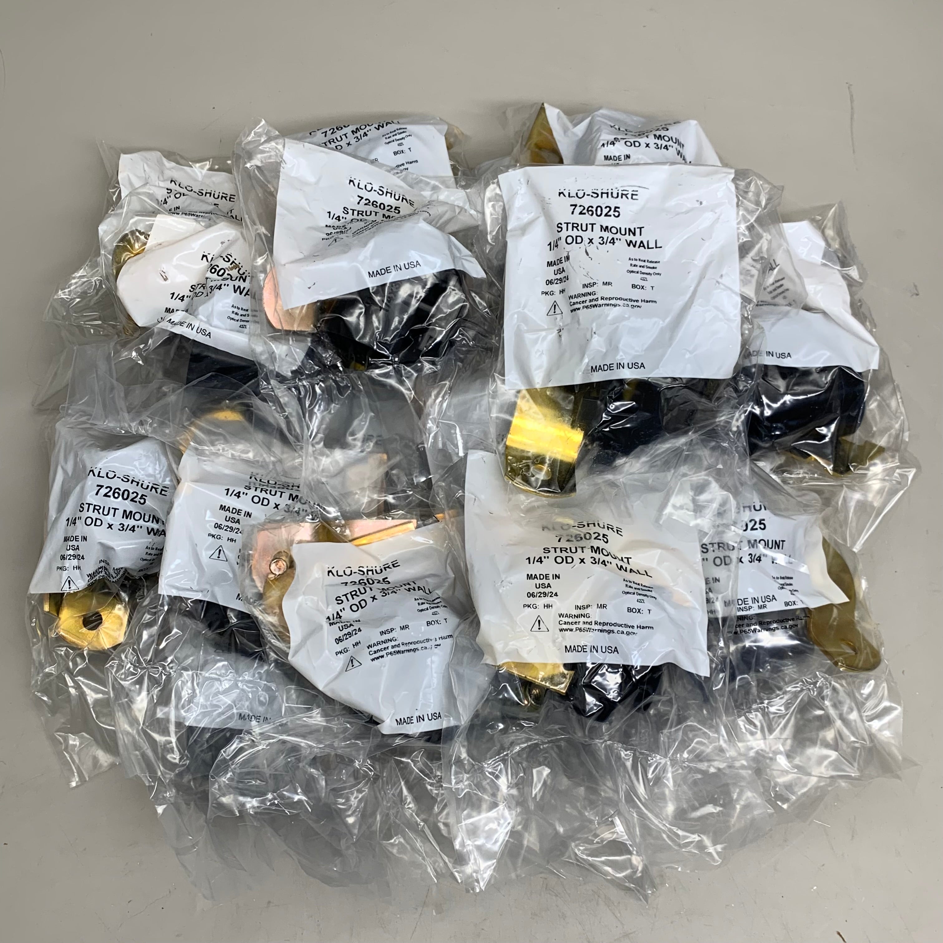 KLO-SHURE (20 Pack) Insulation Strut Mount Clamps 1/4" OD x 3/4" Wall ...