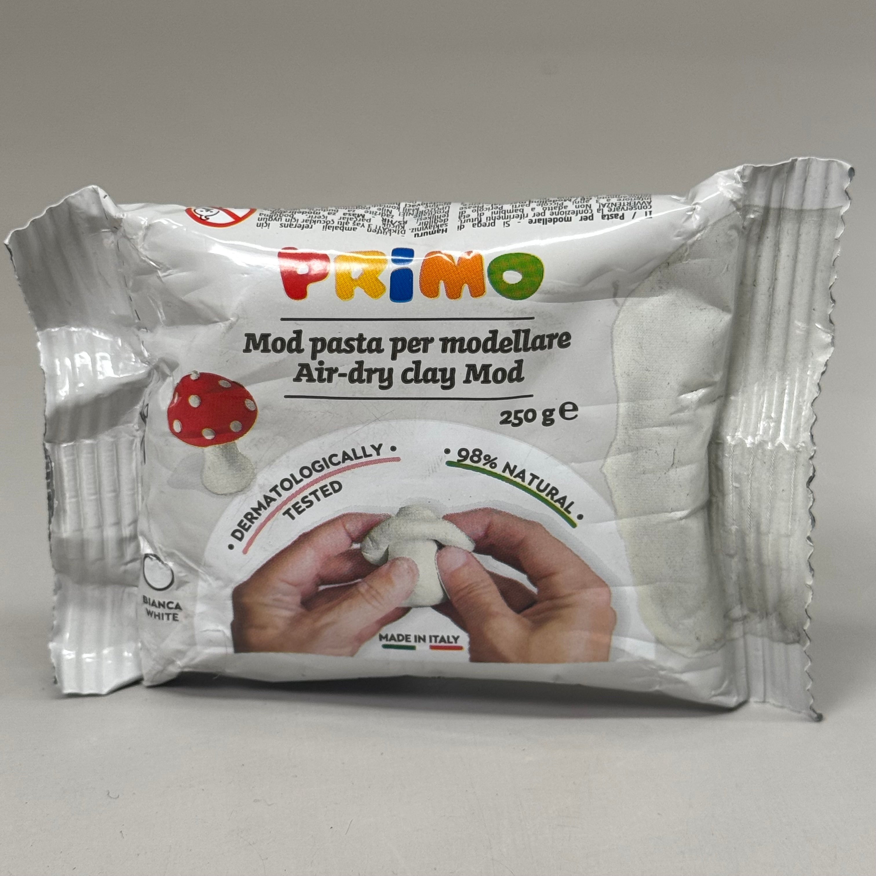 ZA@ PRIMO Ready to Use Air Dry Modeling Clay 98% Natural White 250 g M ...