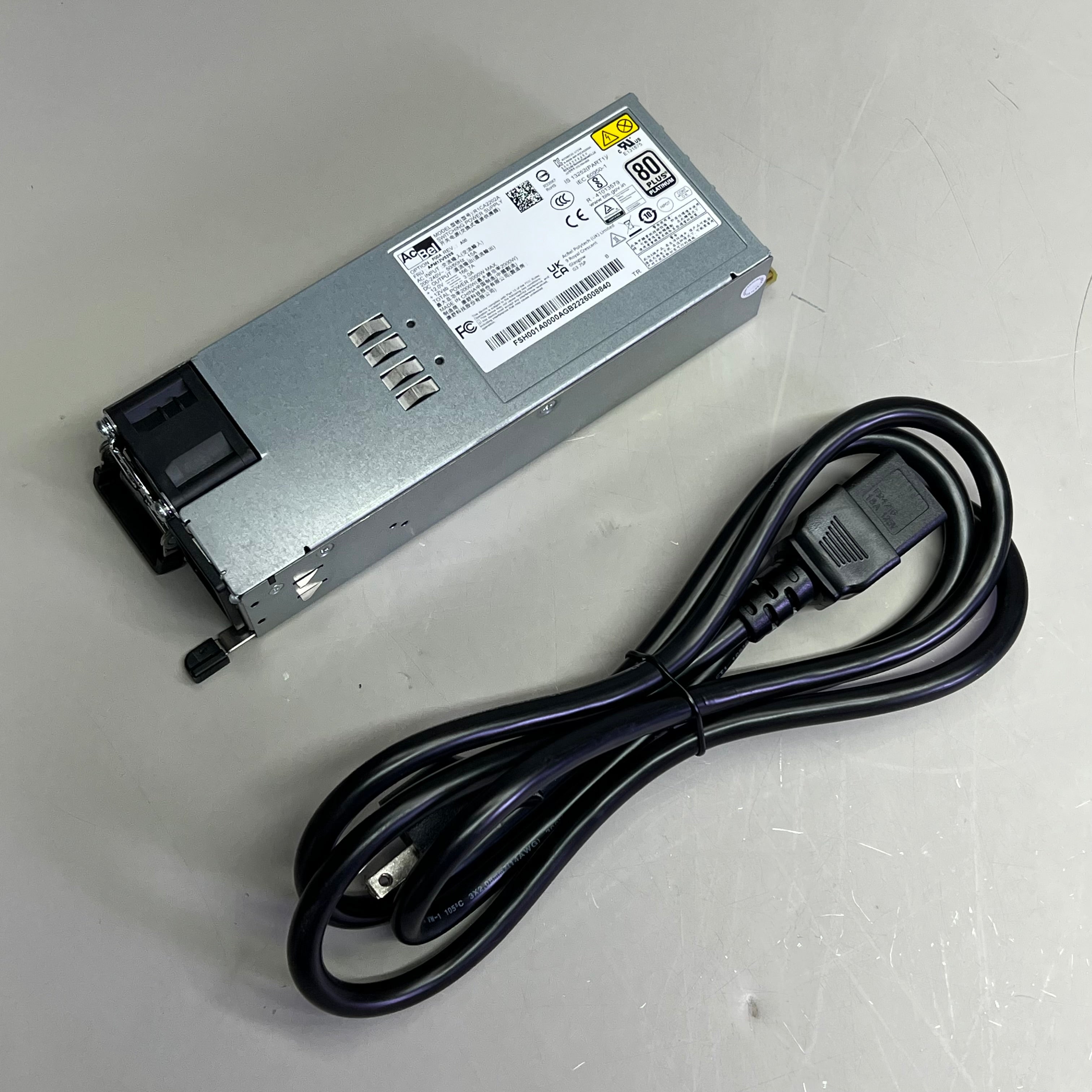 ACBEL Switching Power Supply 80 Plus Platinum 2000W & Cord R1CA2202A ...