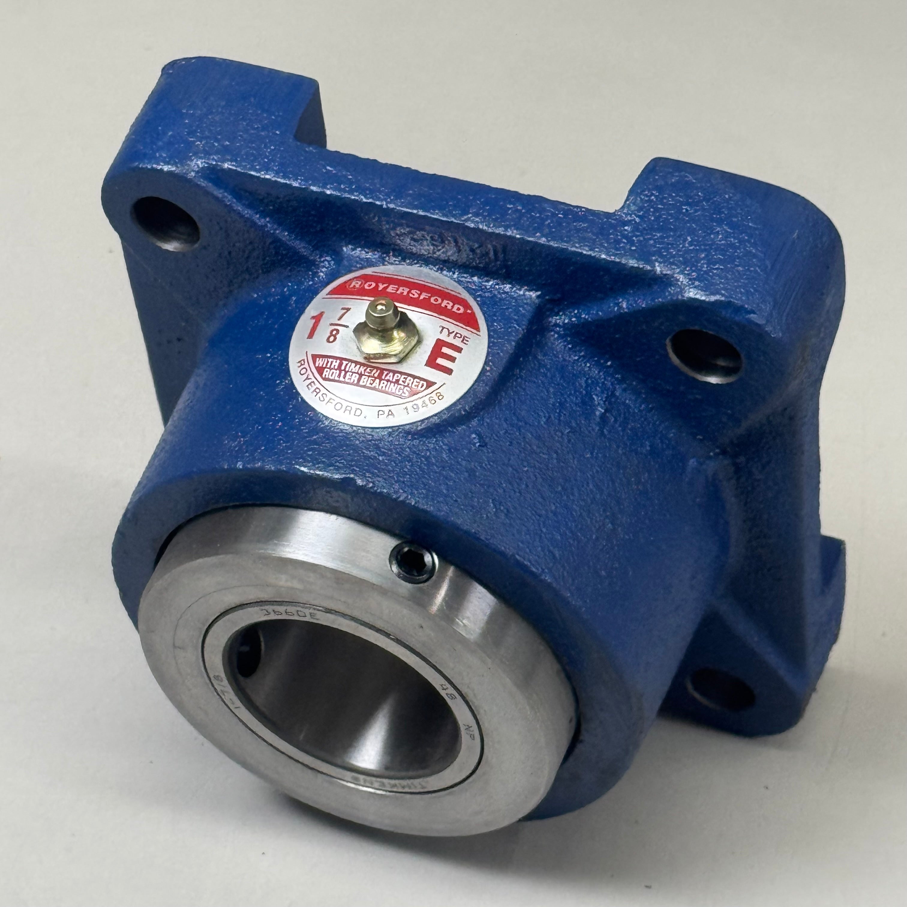 ROYERSFORD Type E 4-Bolt Square Flange Bearing 1-7/8" Tapered Roller 2 ...