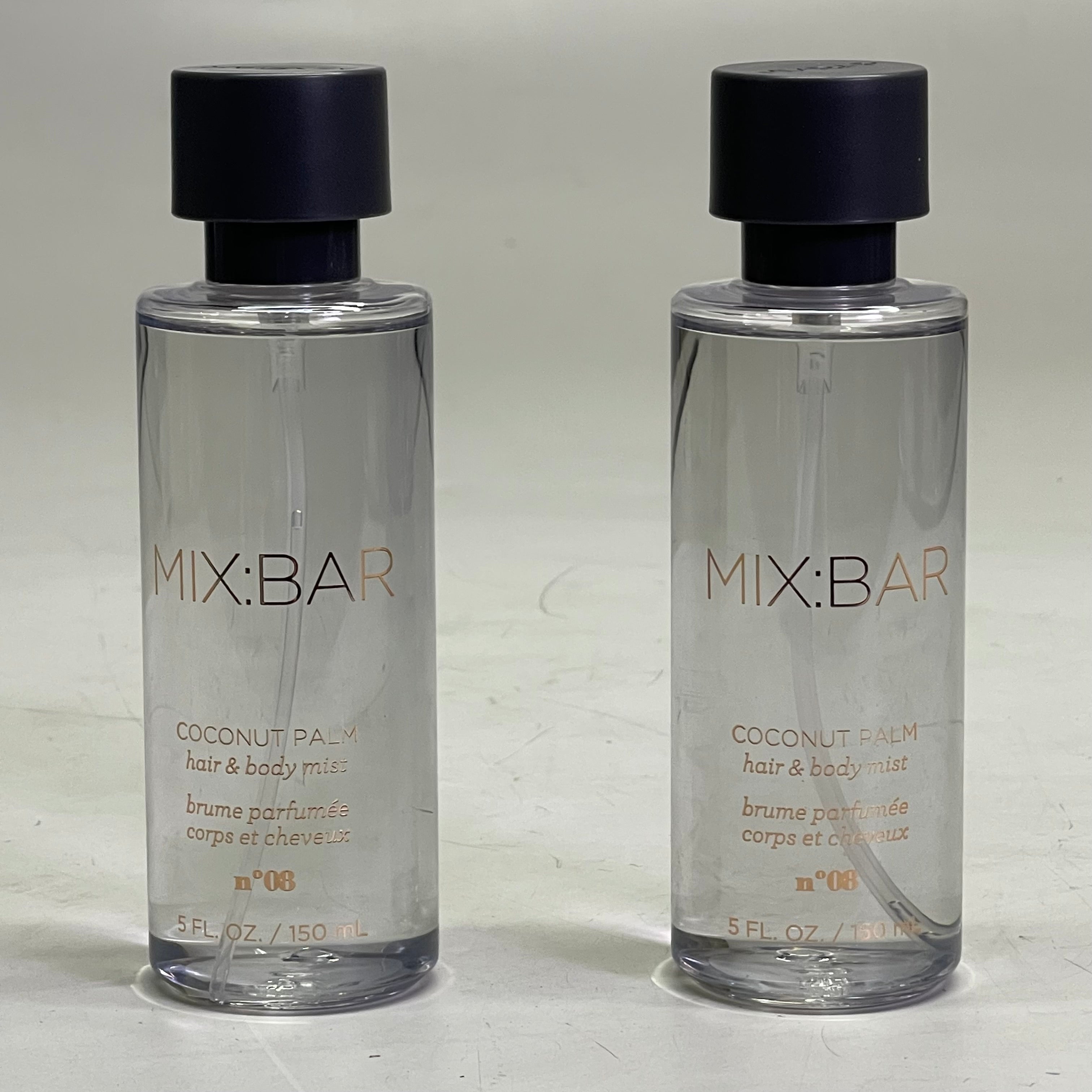 ZA@ MIX:BAR (2 PACK) Hair & Body Mist Coconut Palm 5 fl oz each Clear ...