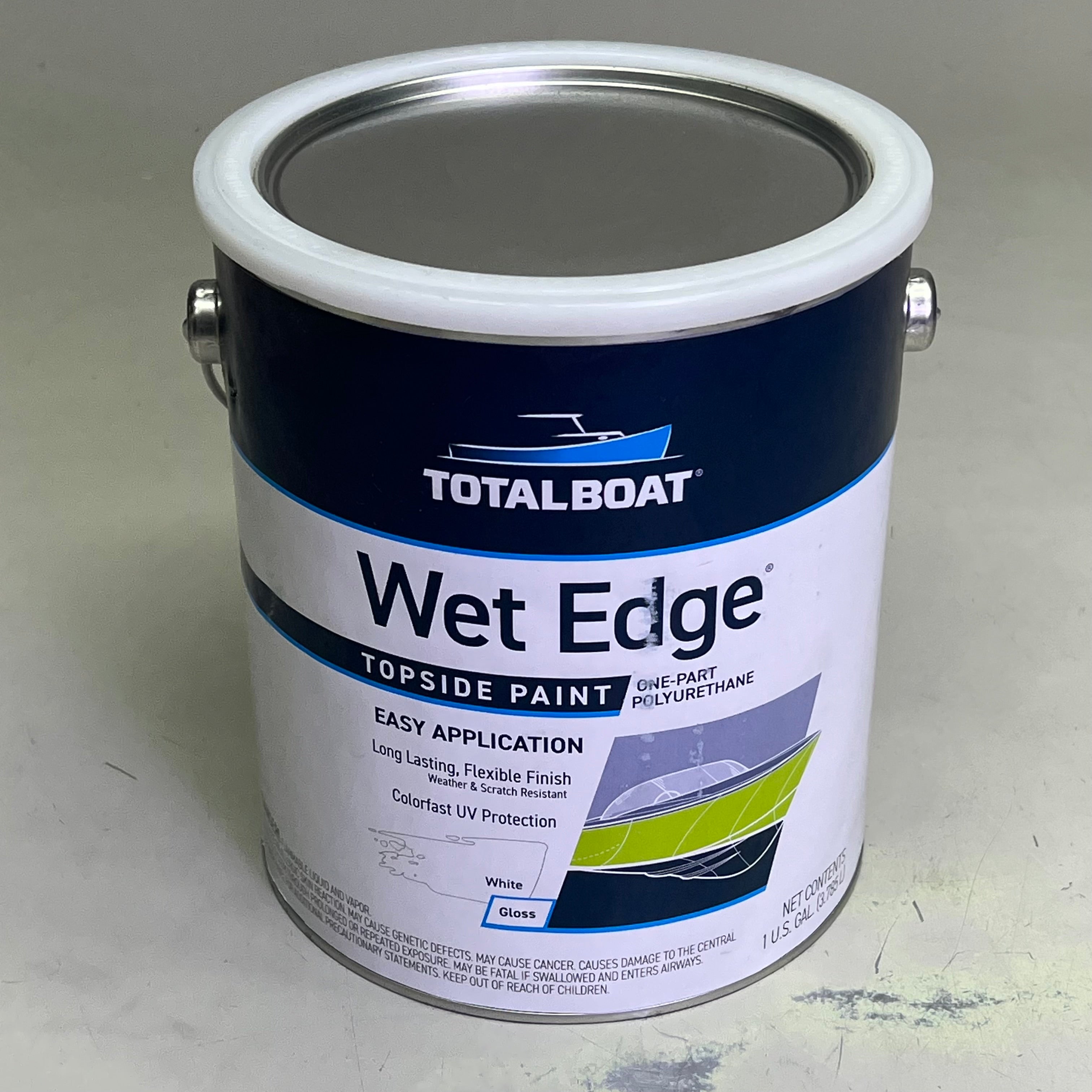TOTAL BOAT Wet Edge Topside Paint High Gloss W/ UV Stabilizers 1 Gal W ...