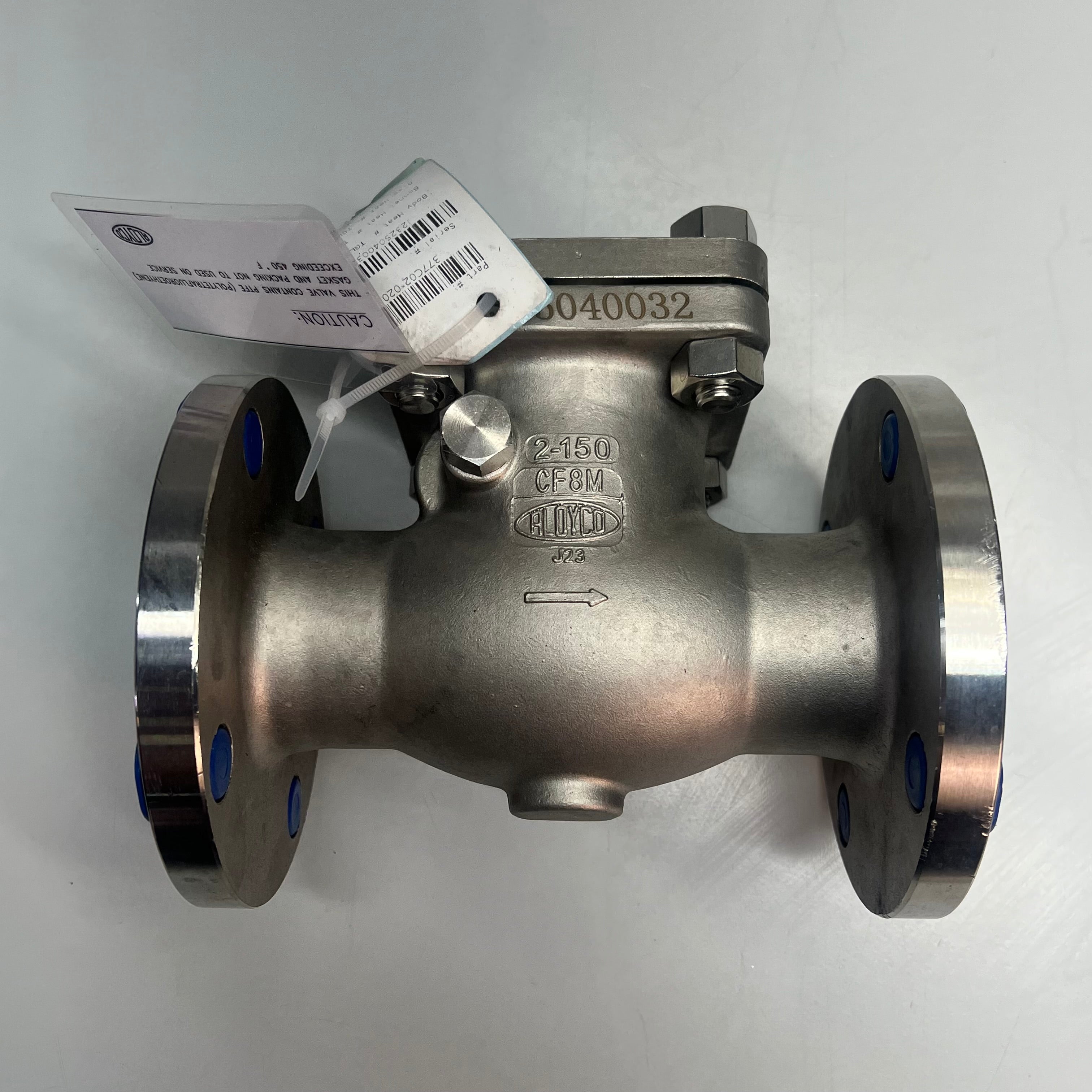 ALOYCO Integral Seat Swing Check Valve 150 Flange API Trim 10 316SS 2 ...