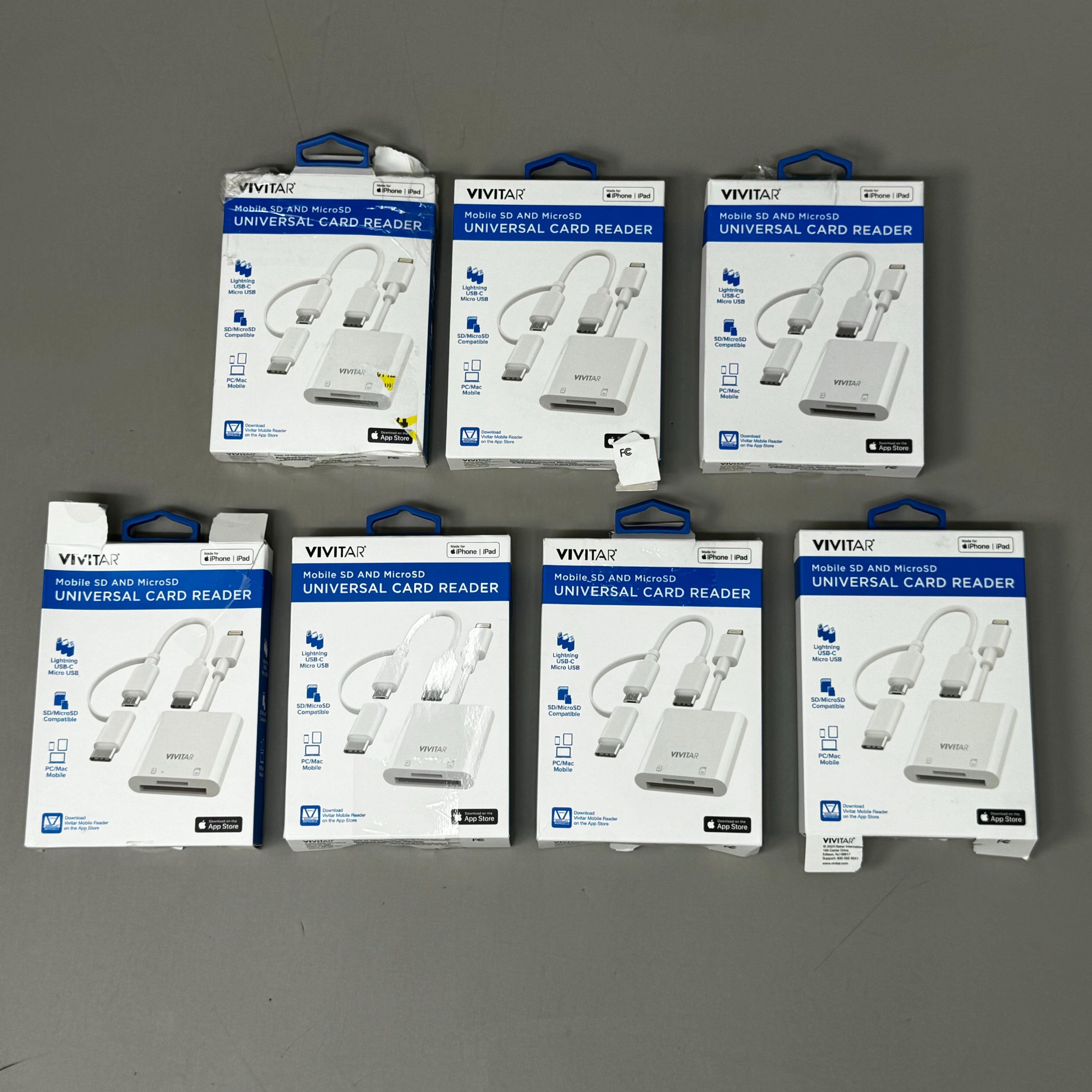 ZA@ VIVITAR (7 PACK!) Mobile SD and MicroSD Universal Card Reader 5390 ...