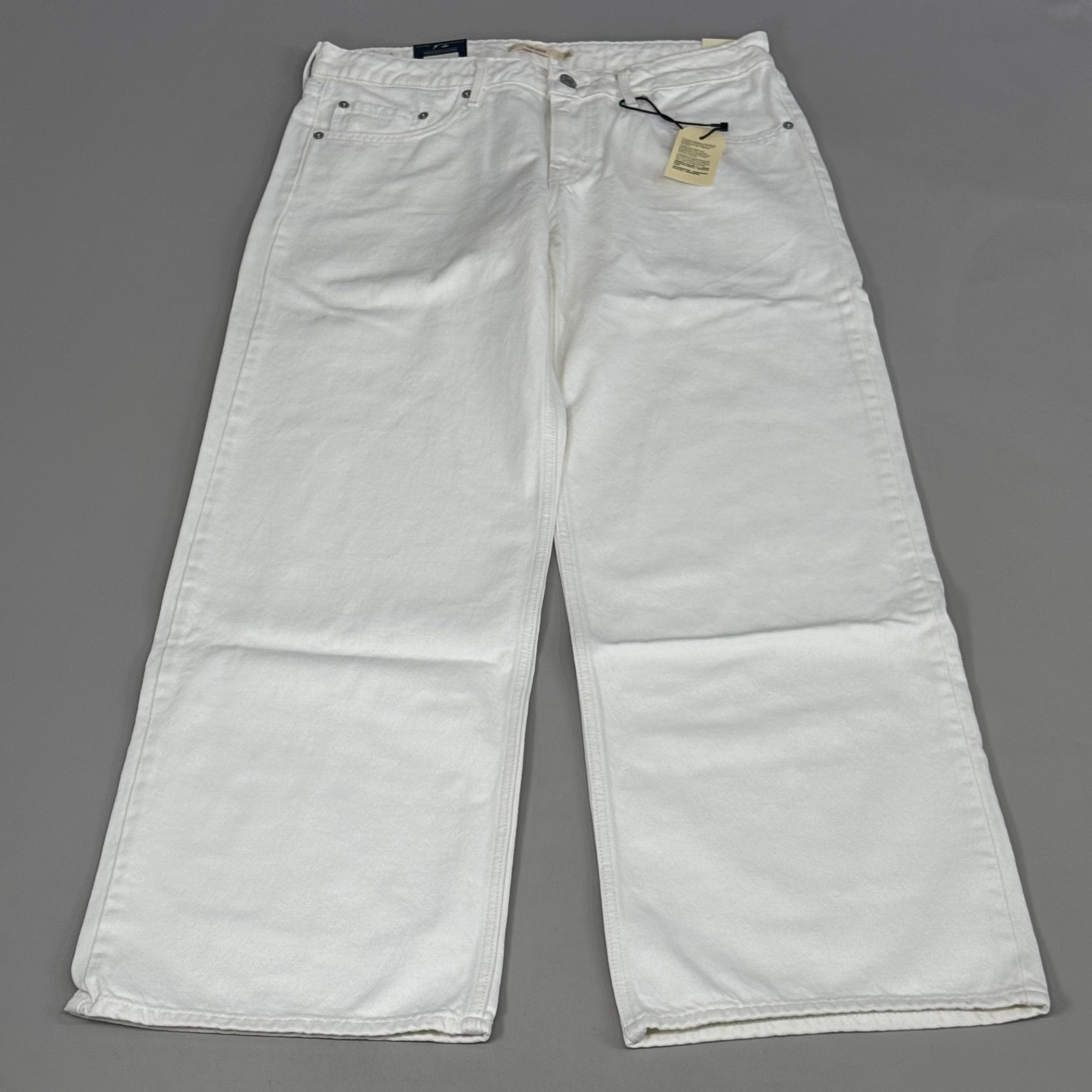 LEVIS Low Raise Loose Straight Leg Jeans No Stretch Womens 30x32 White ...
