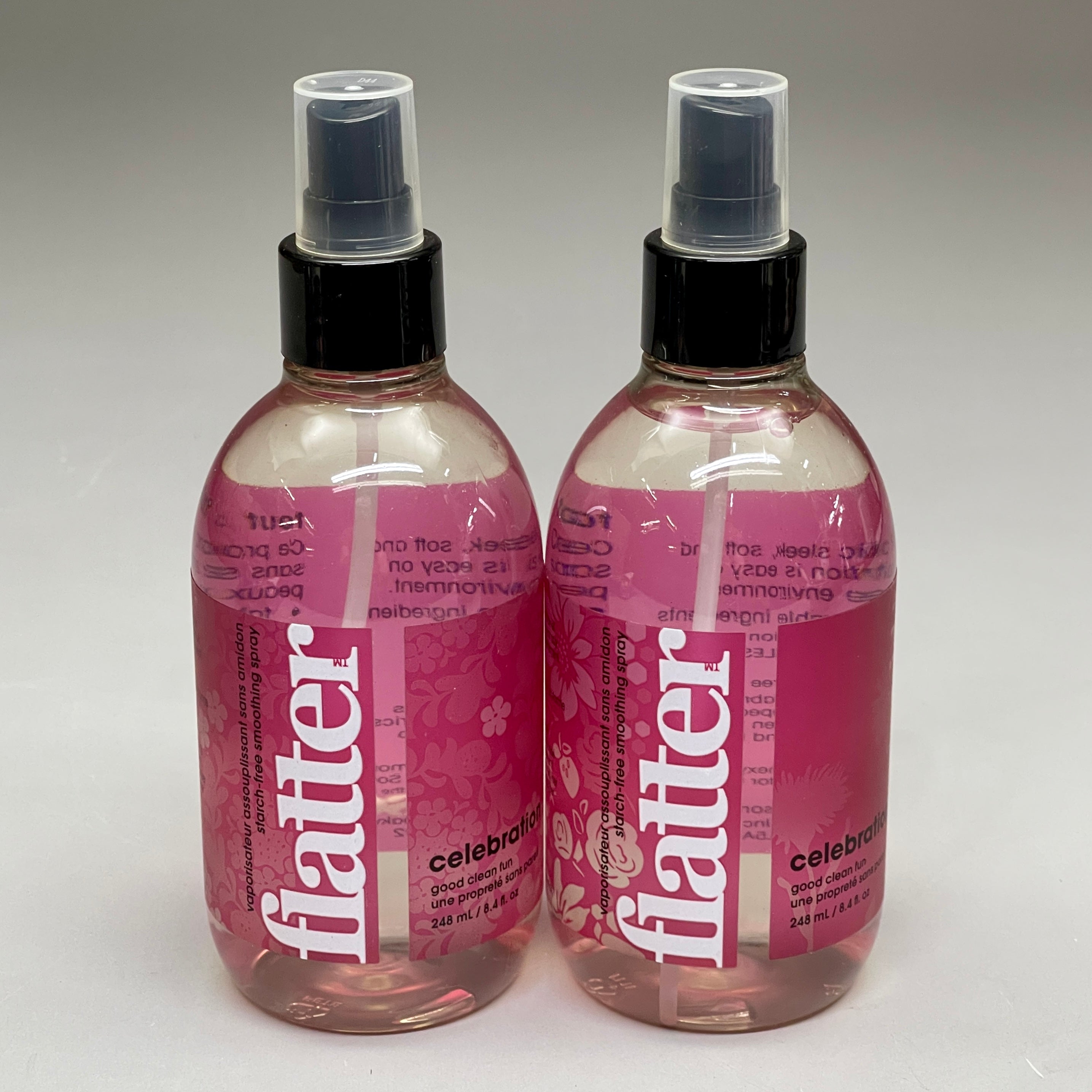 FLATTER (2 PACK) Celebration Smoothing Fabric Spray 8.4 fl oz R-F08G ...