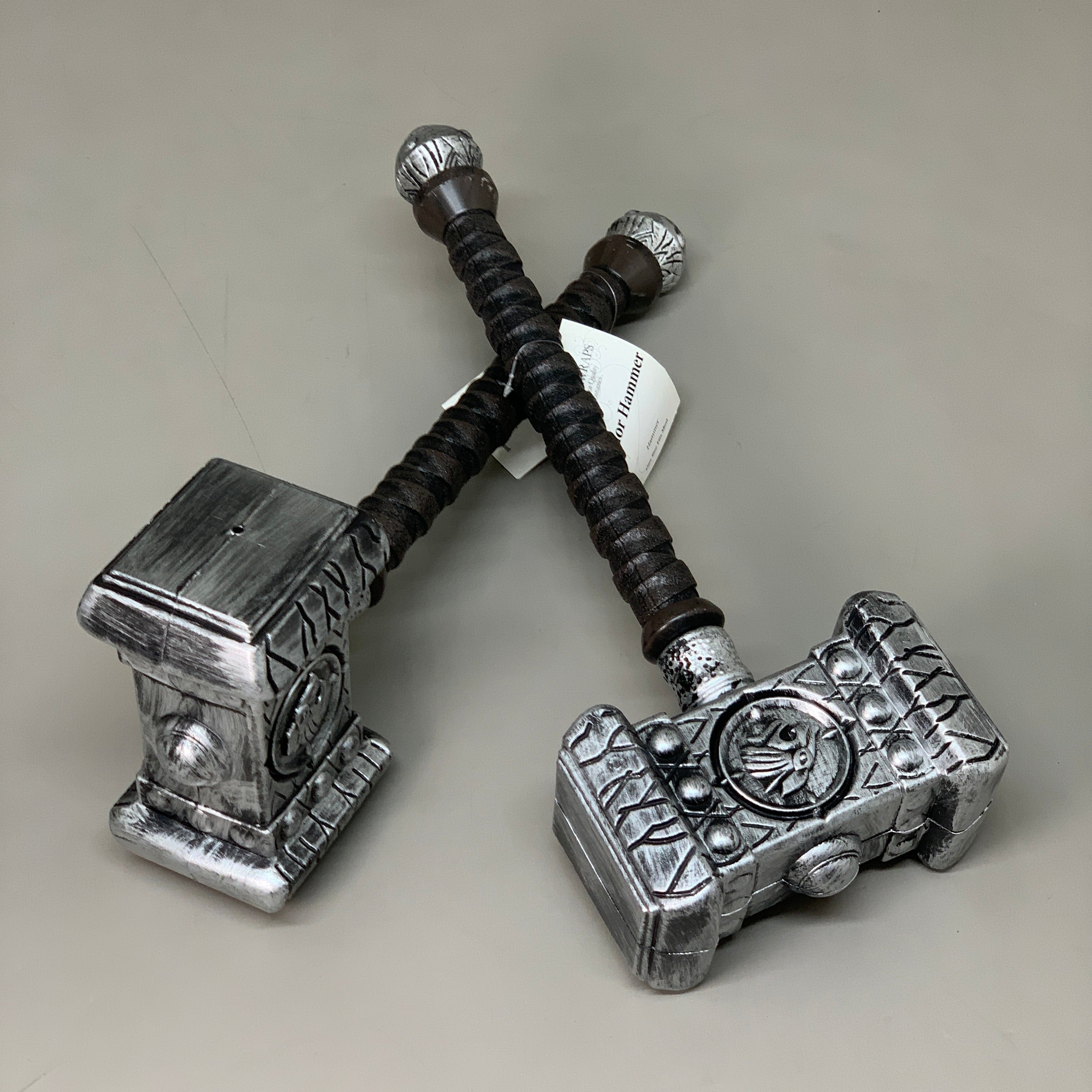UNDERWRAPS (2 PACK) Norse God Thor Hammer Vikings Prop 21" in Length 3 ...