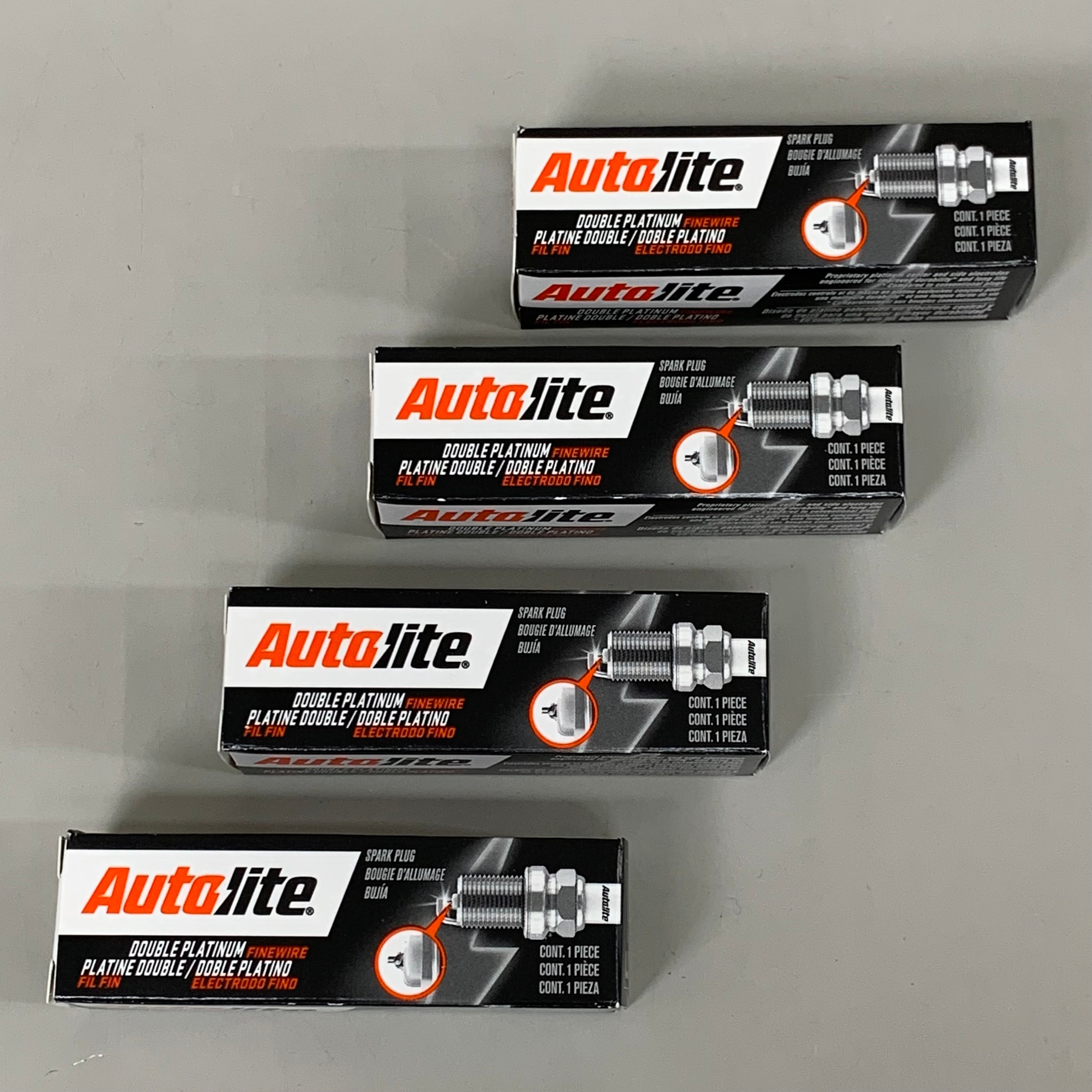 AUTOLITE (4 PACK) Double Platinum Standard Spark Plug 14MM Hex SZ APP5 ...