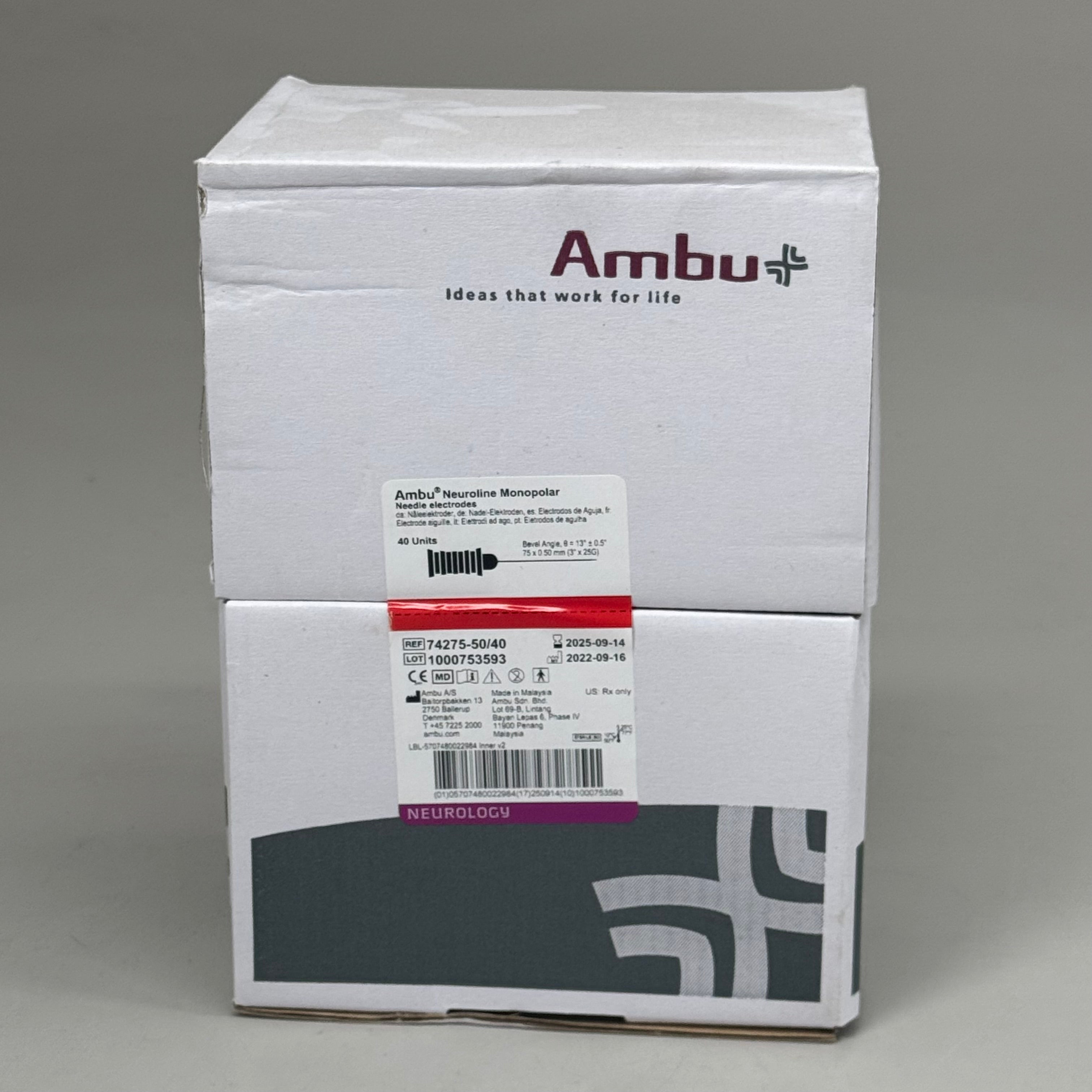 ZA@ AMBU (40 PACK) Neuroline Monopolar EMG Needle Electrode 1000758787 ...