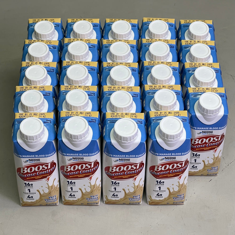 ZA@ NESTLE (24 Pack) Boost Breeze Very Vanilla Flavor 8 fl oz BB 12/25 ...