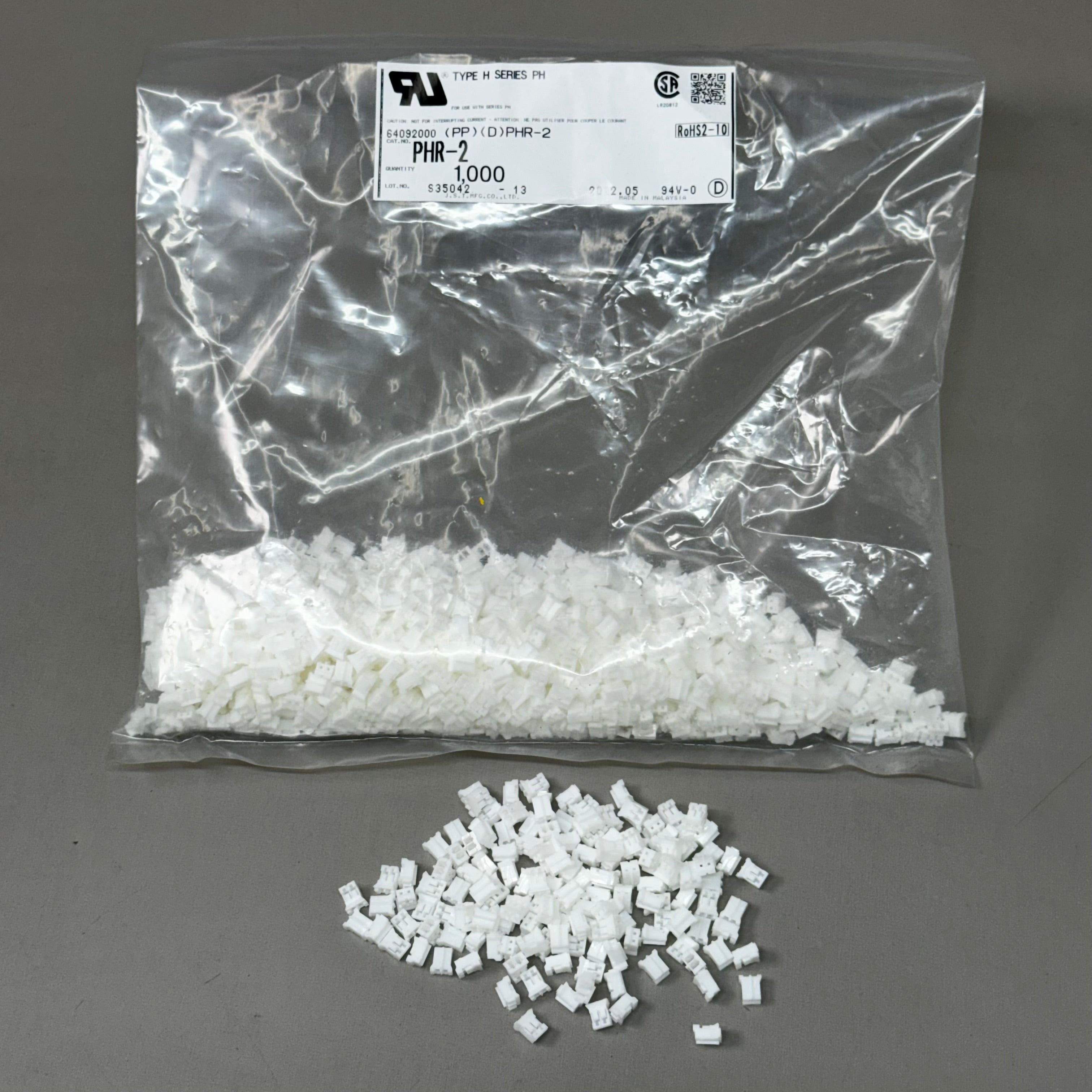 LR Type H Series PH Socket Square 2p Crimp Without Contacts 64092000 P ...