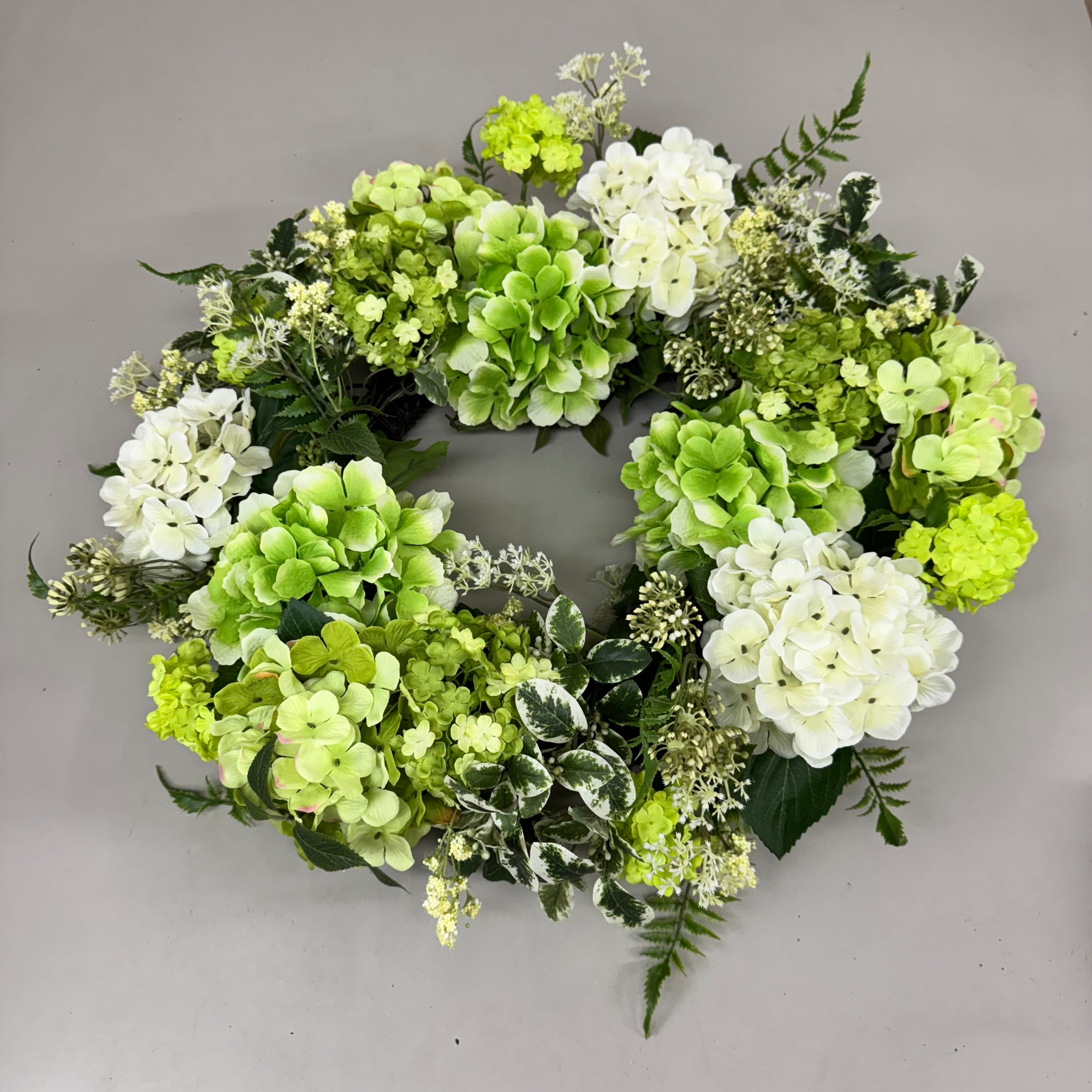 RAZ IMPORTS Hydrangea Spring Wreath 24" White & Green W4502082 – PayWut