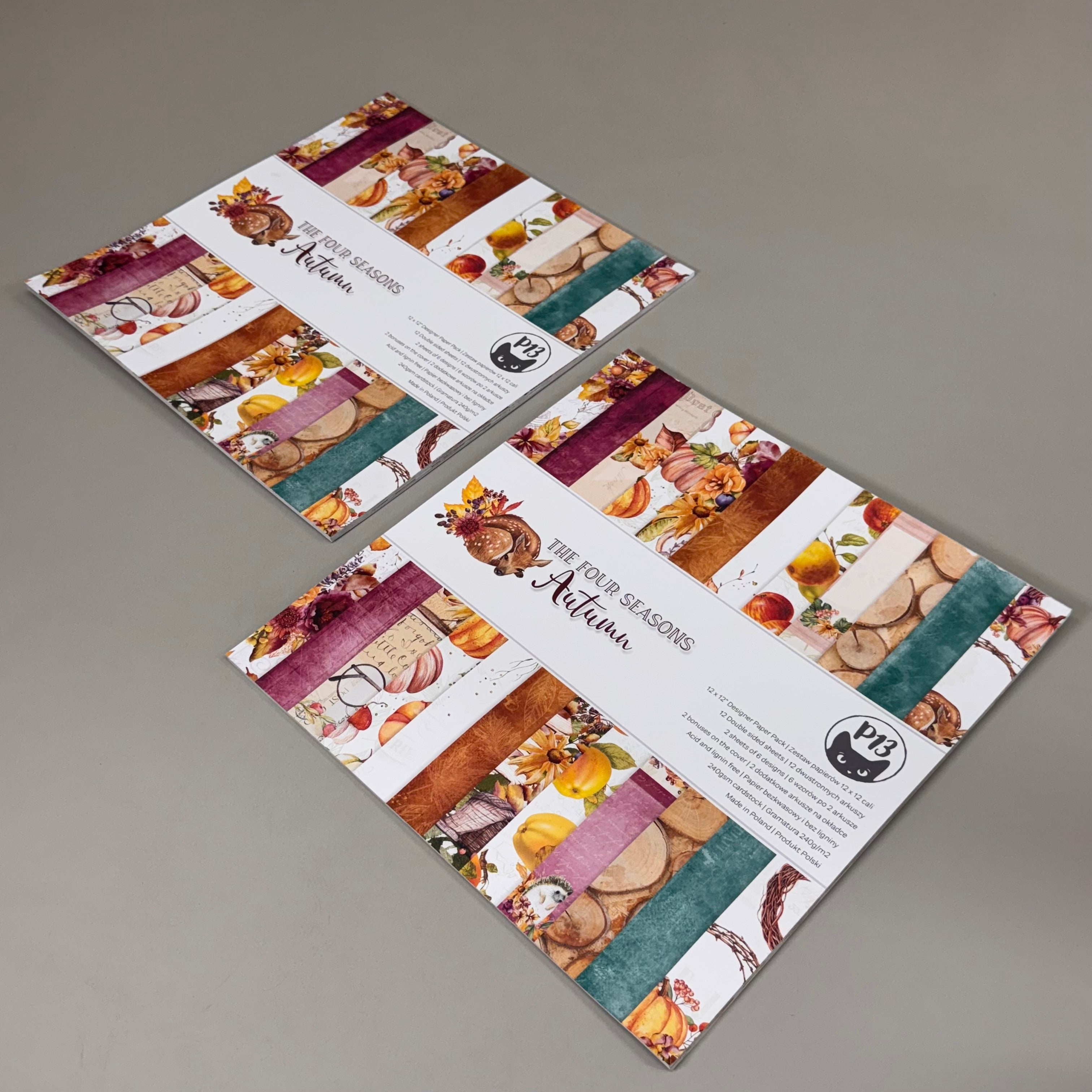 THE FOUR SEASONS (2 Pack) Autumn Collection Paper Pad Stock Paper 12 ...