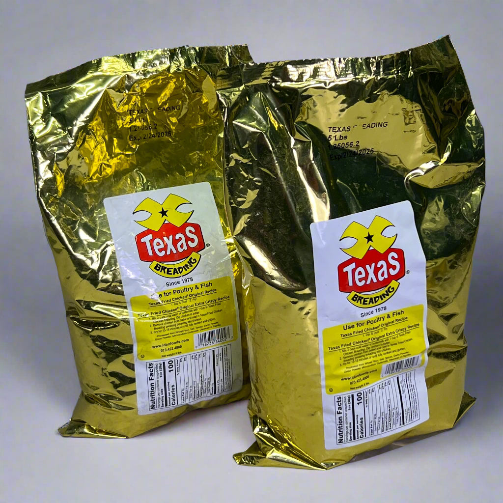 ZA@ TEXAS BREADING (2 PACK) Texas Fried Chicken Breading 5 lb Bag Orig ...